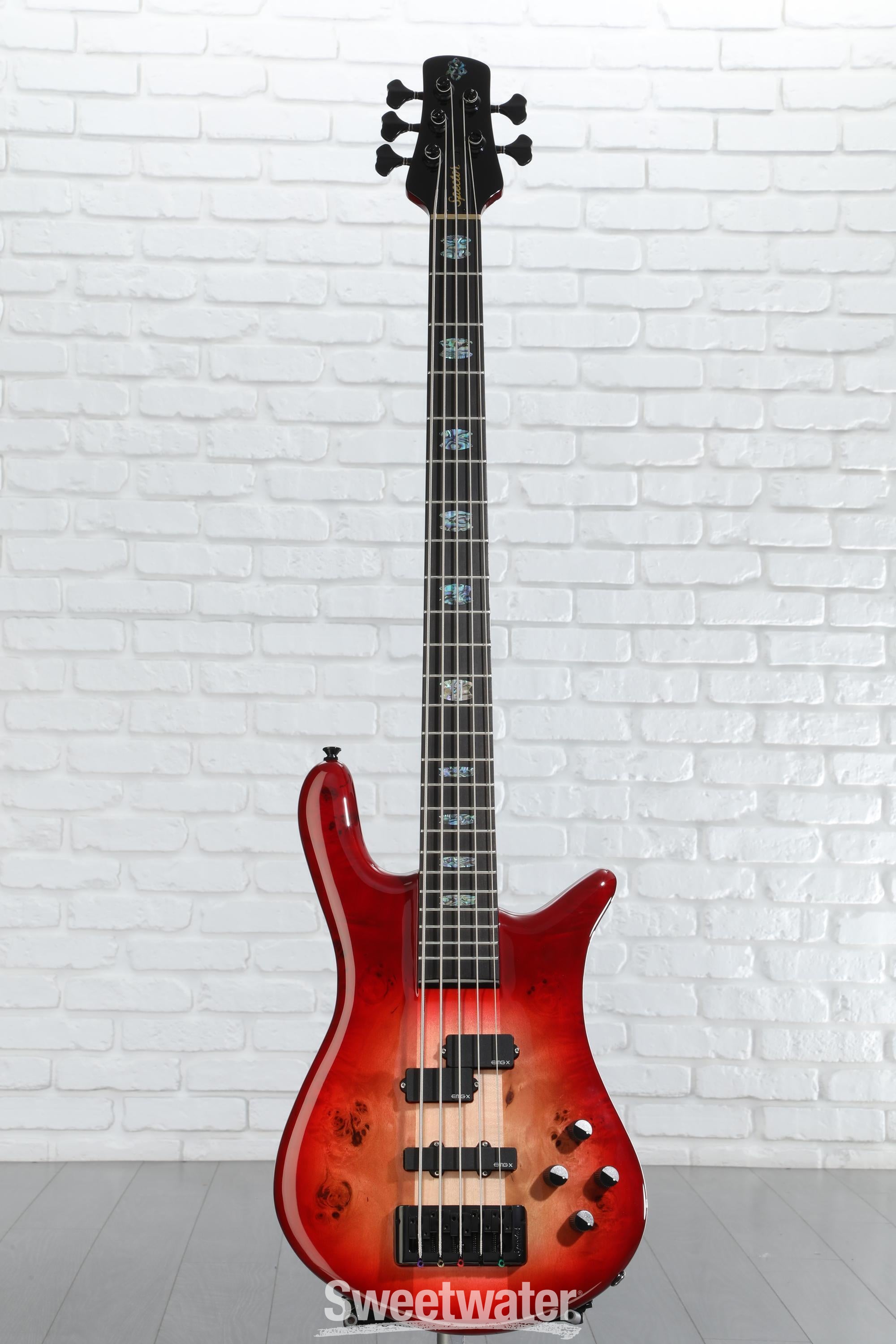 Spector Euro 5 CST Electric Bass Guitar - Natural Red Burst | Sweetwater