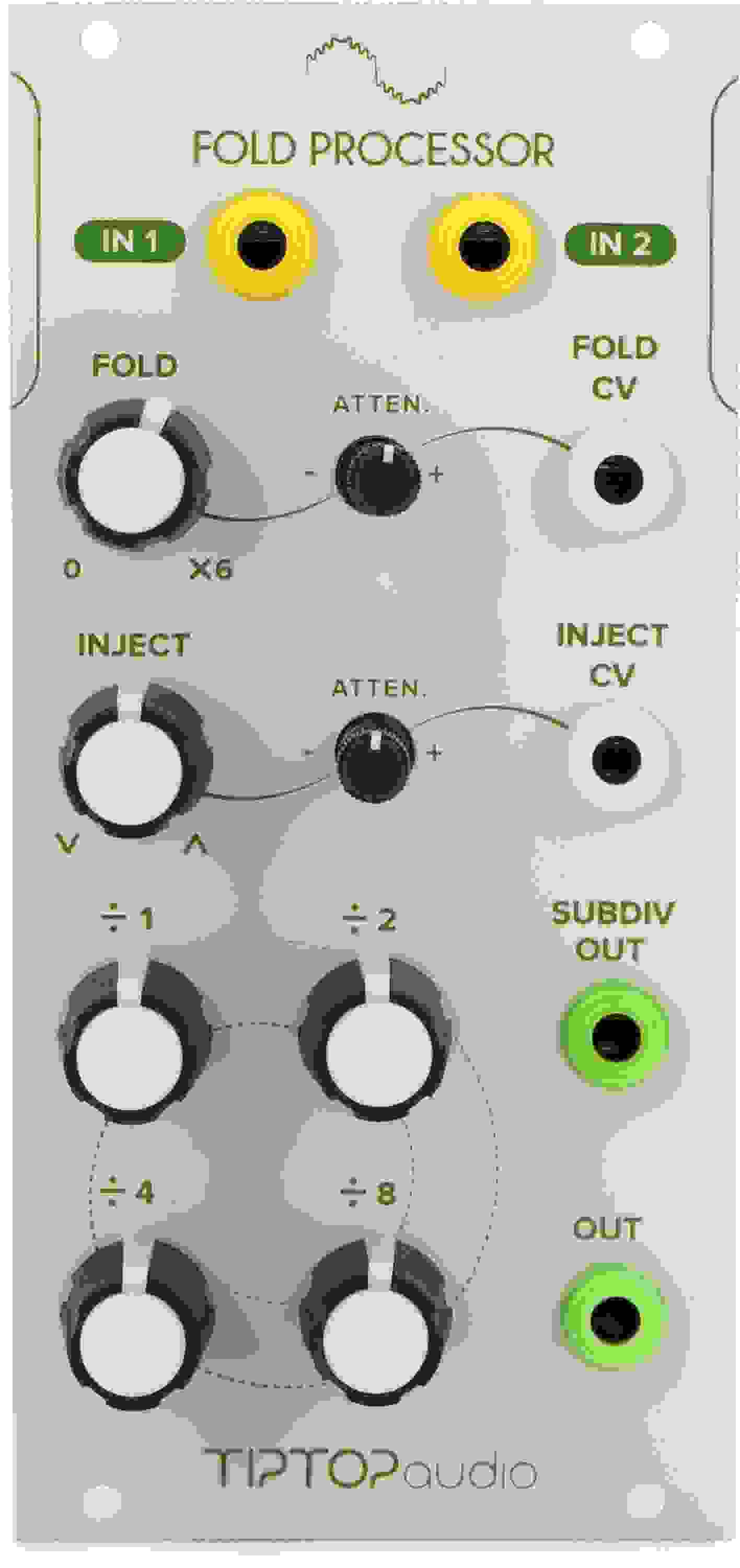 Tiptop Audio Fold Processor Eurorack Wave Multiplier Module - White | Sweetwater