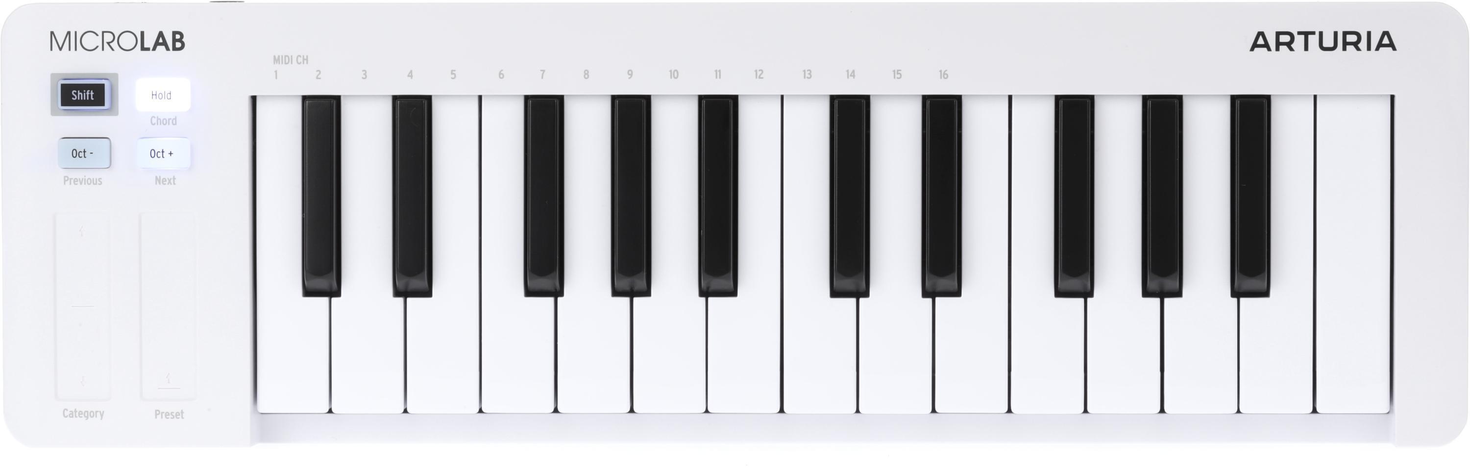 Arturia MicroLab mk3 25-key Keyboard Controller - White | Sweetwater