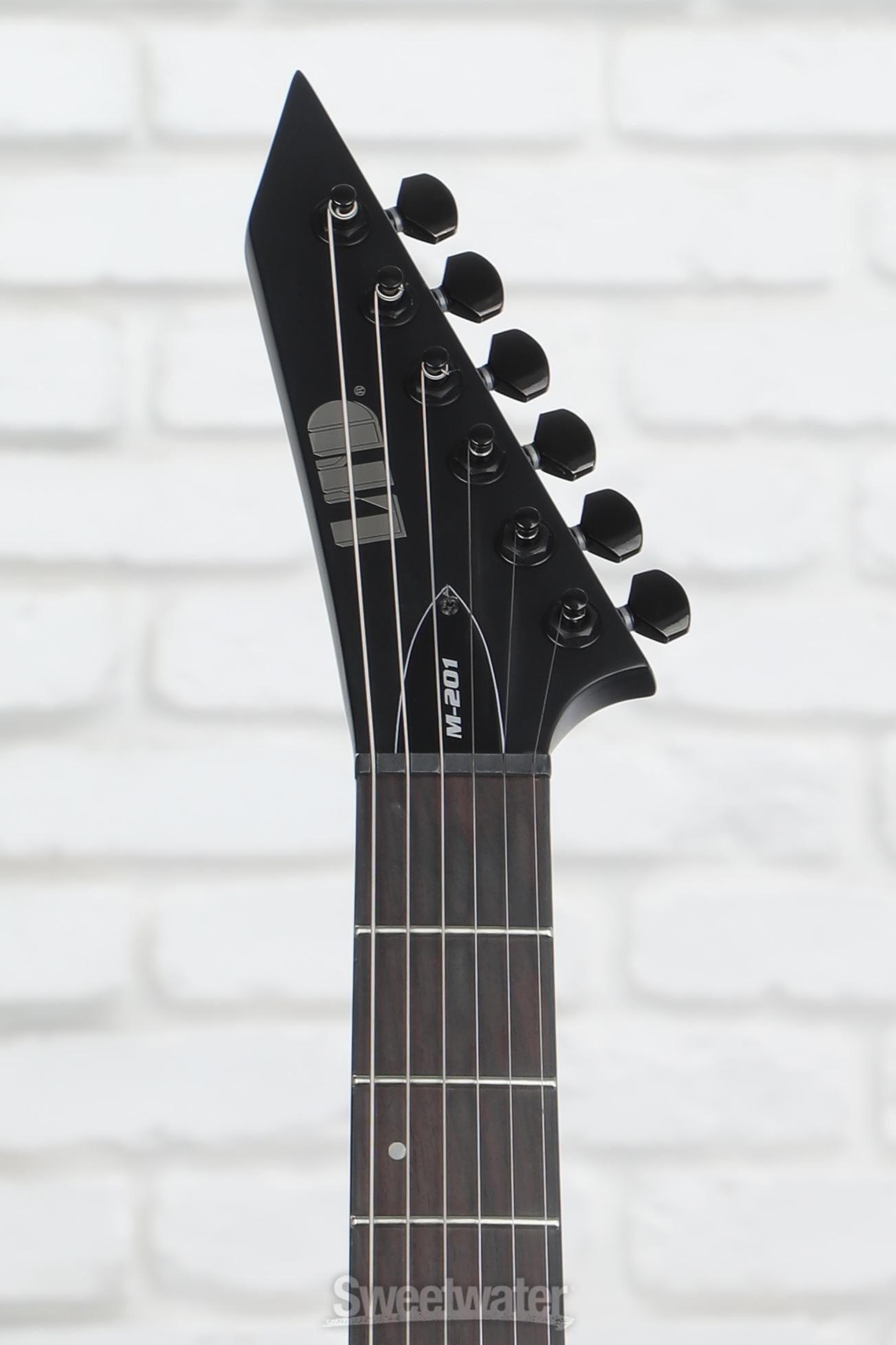 ESP LTD M-201 HT Electric Guitar - Black Satin | Sweetwater