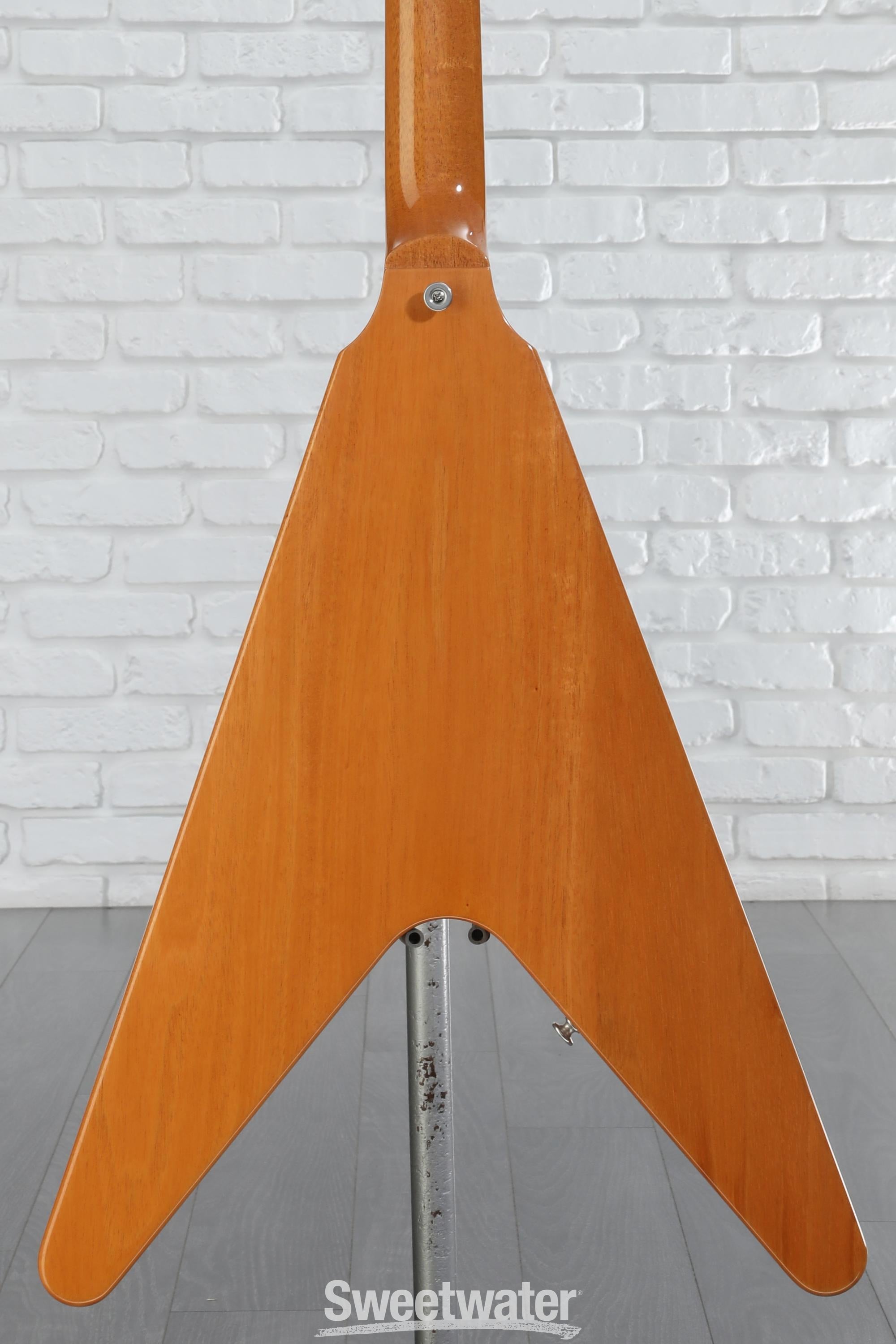 Gibson 70s Flying V Electric Guitar - Antique Natural | Sweetwater