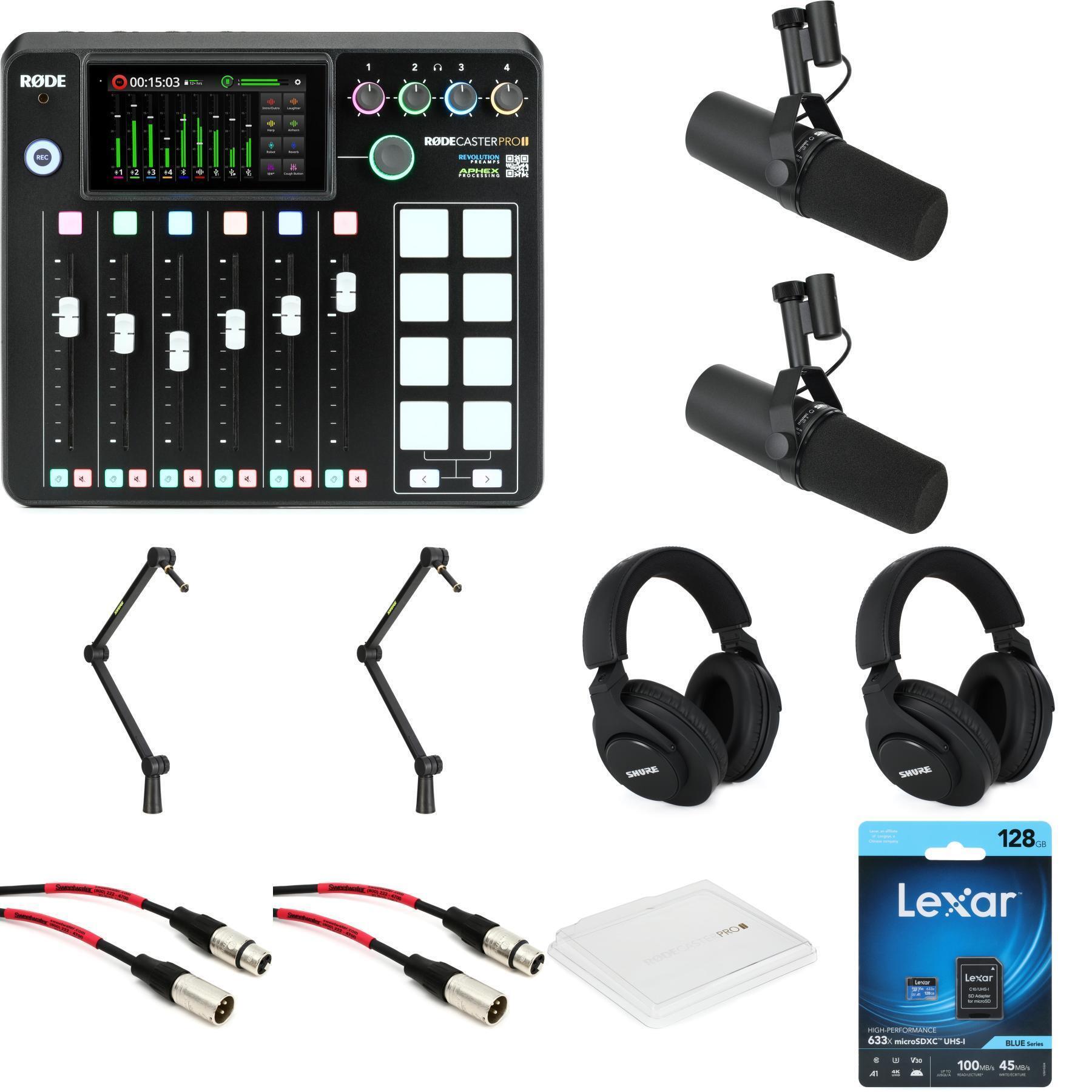 Rode Rodecaster Pro II and SM7B 2 Person Podcasting Kit | Sweetwater