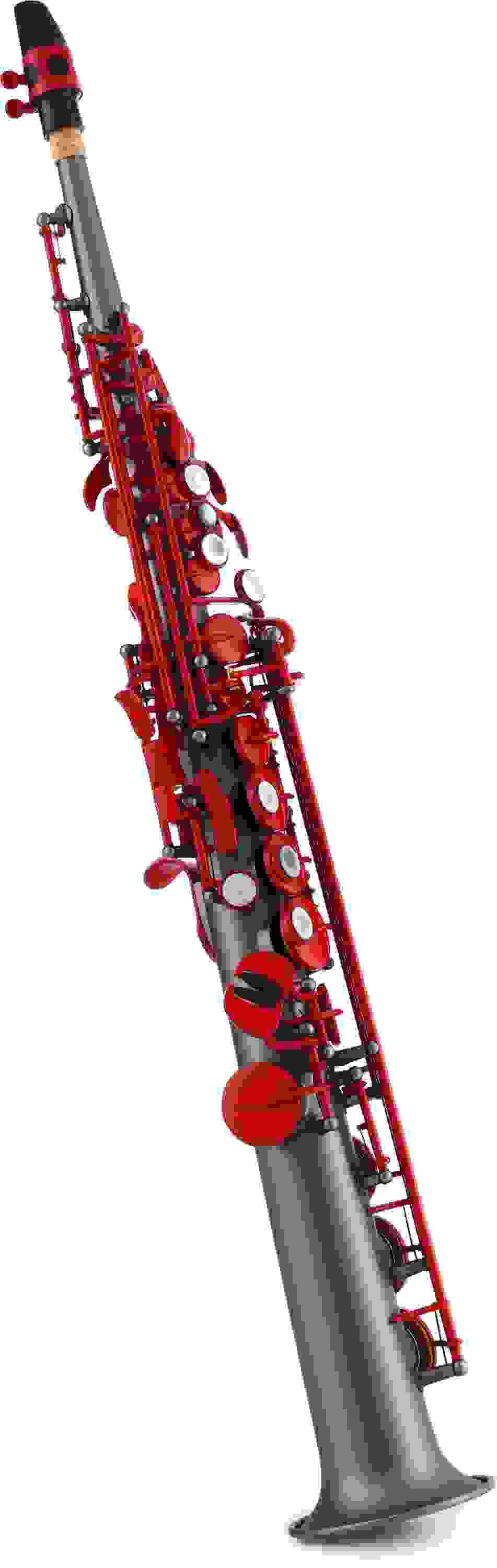Growling Sax Red Lava Gen 2 Soprano Saxophone - Black with Red Keys ...