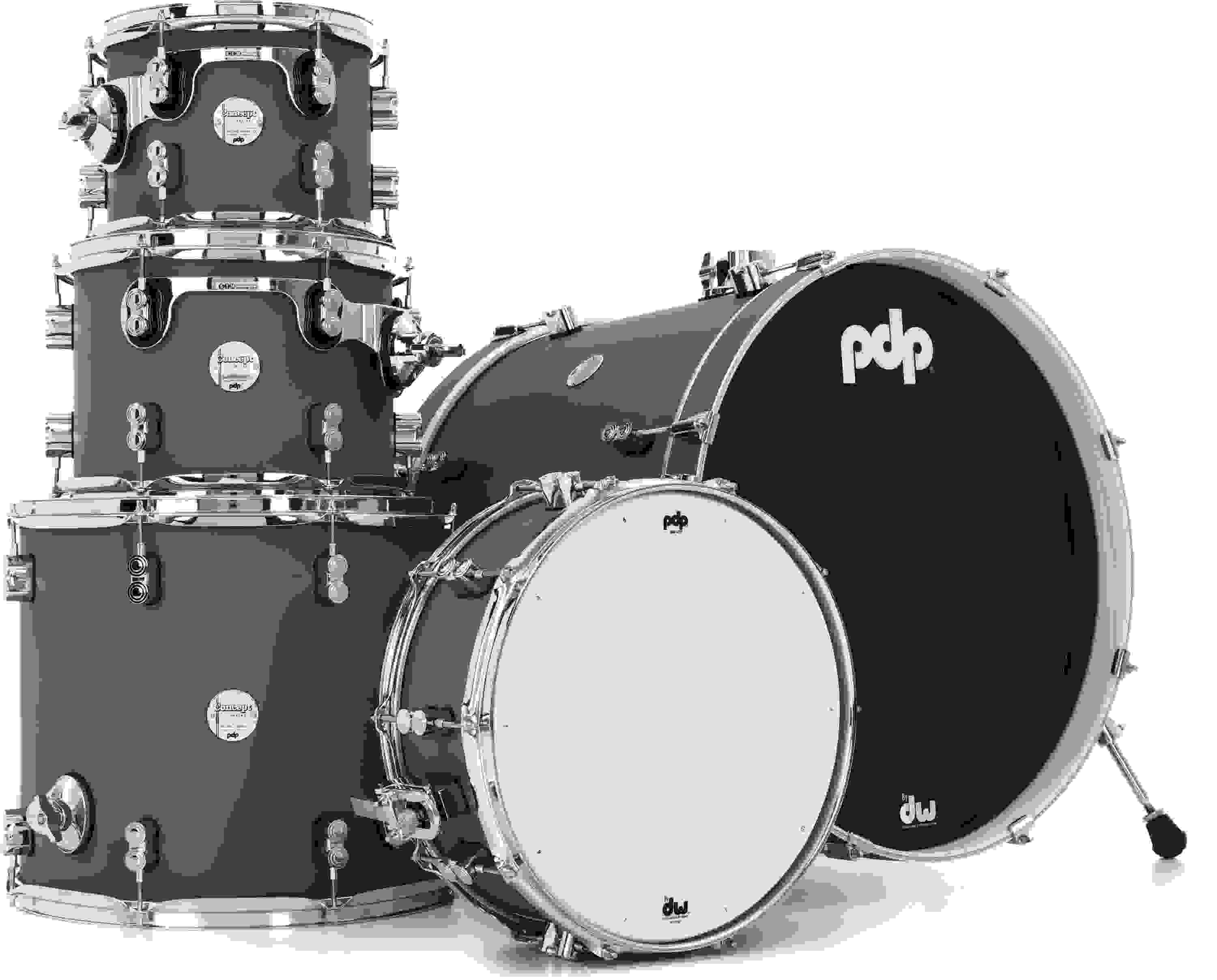 PDP Concept Maple 5-piece Shell Pack - Satin Pewter | Sweetwater