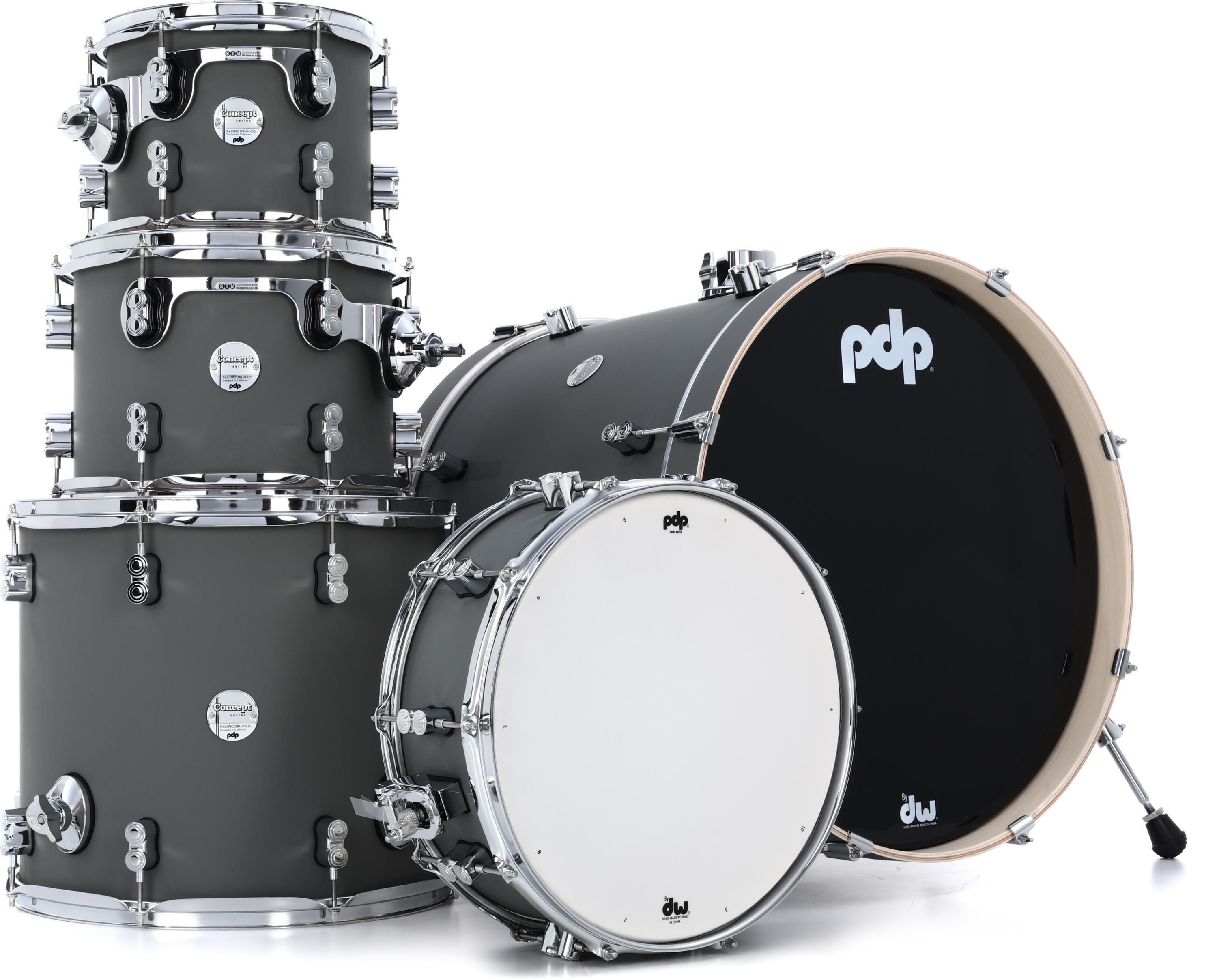 PDP Concept Maple 5-piece Shell Pack - Satin Pewter | Sweetwater