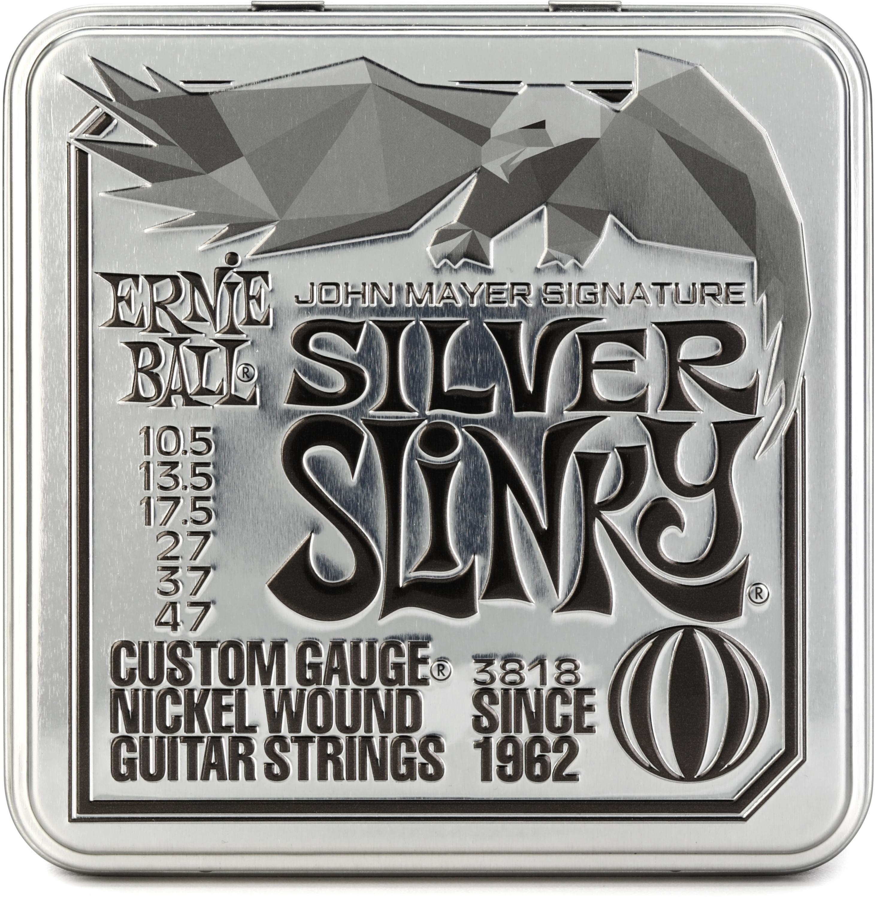 Ernie Ball John Mayer Signature Silver Slinky Electric Guitar Strings ...