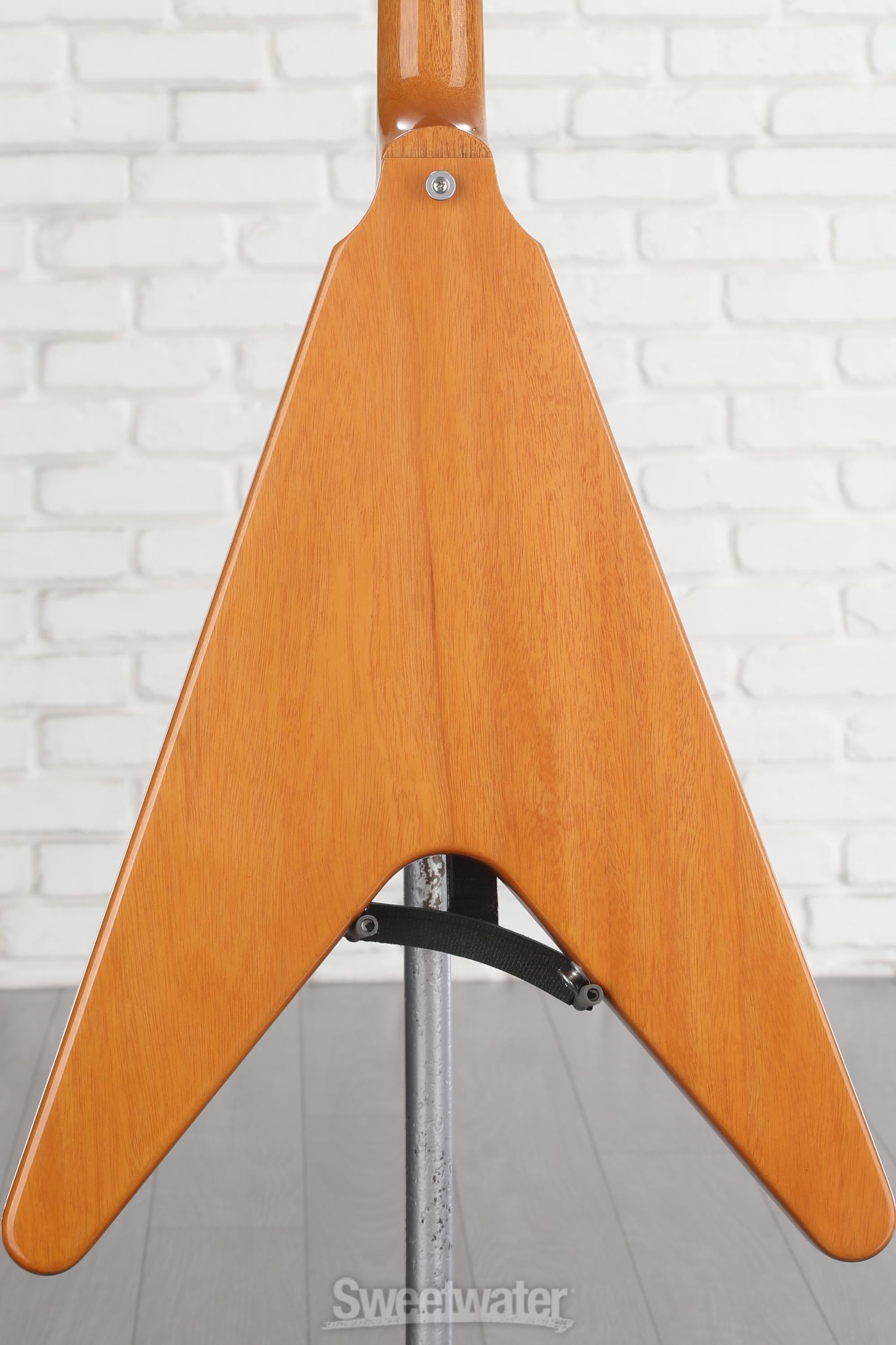 Gibson 70s Flying V Electric Guitar - Antique Natural | Sweetwater