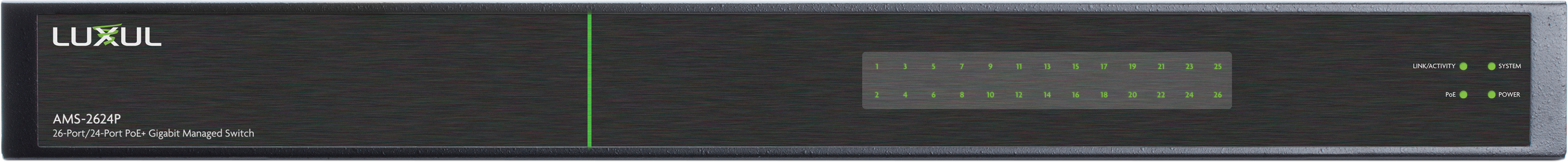 Luxul AMS-2624P 26-port/24 PoE+ Rackmount Gigabit Managed Switch ...