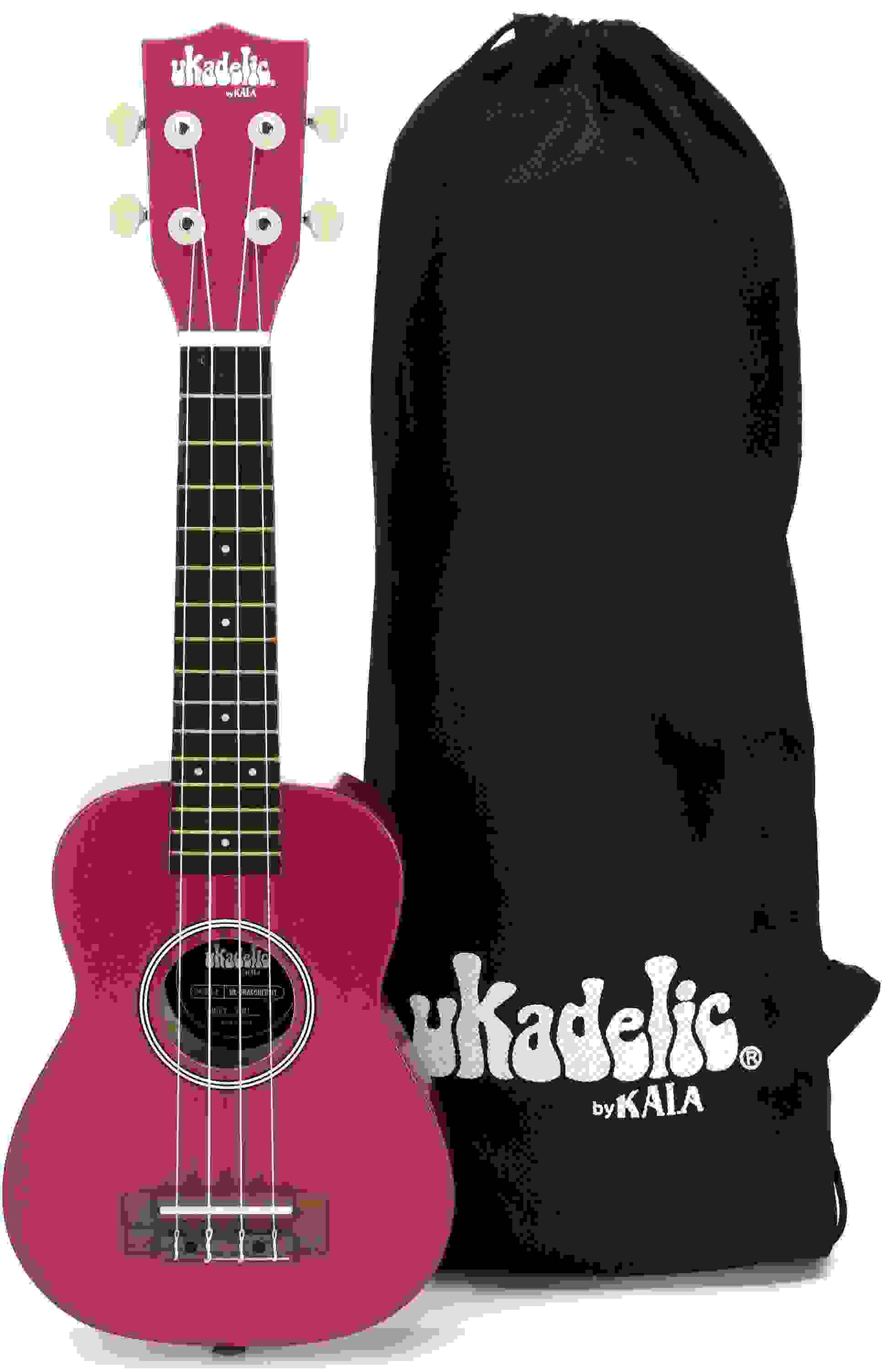 Kala Ukadelic Soprano Ukulele - Dragon Fruit | Sweetwater