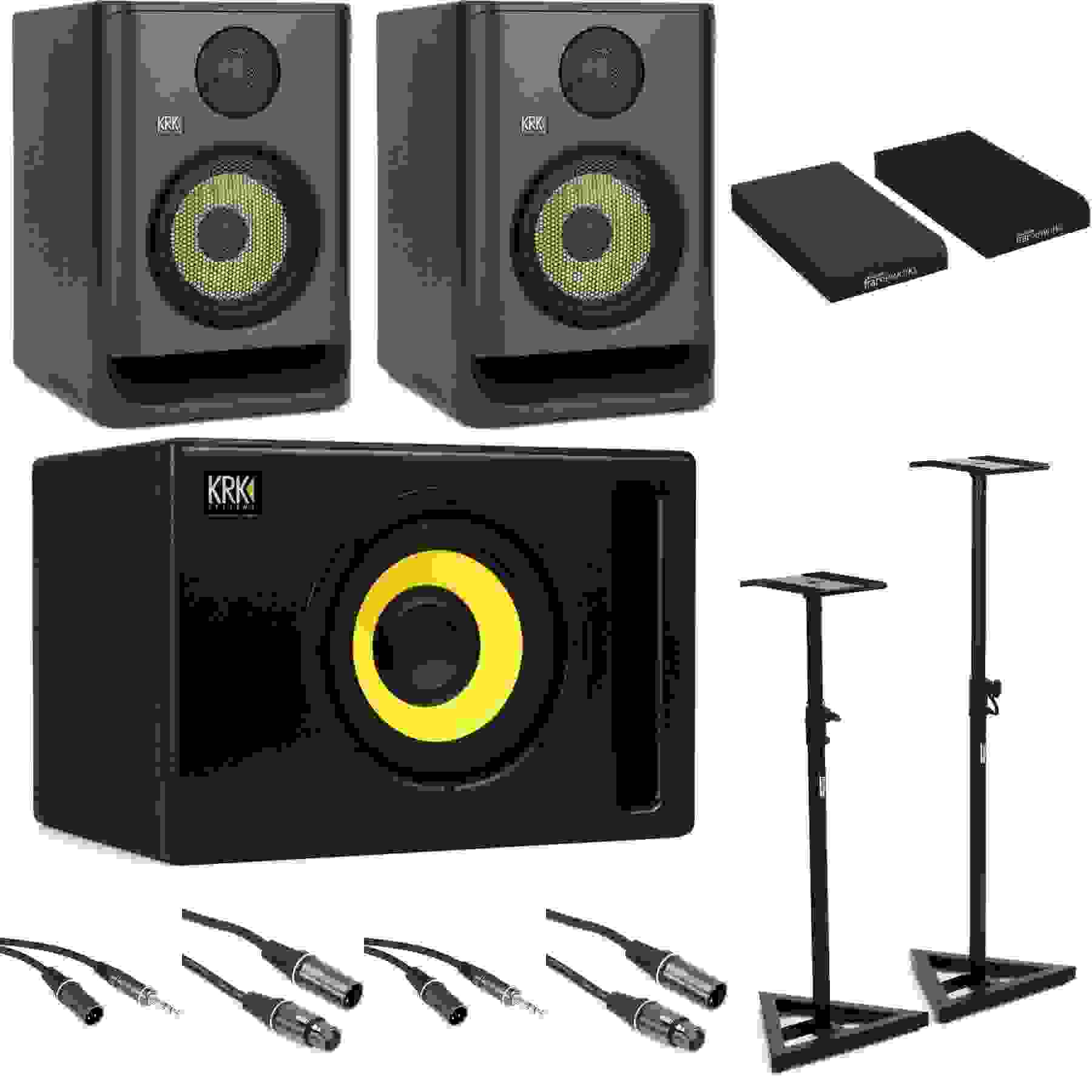 KRK ROKIT 5 G5 5 inch Powered Studio Monitor (Pair) Studio Bundle ...