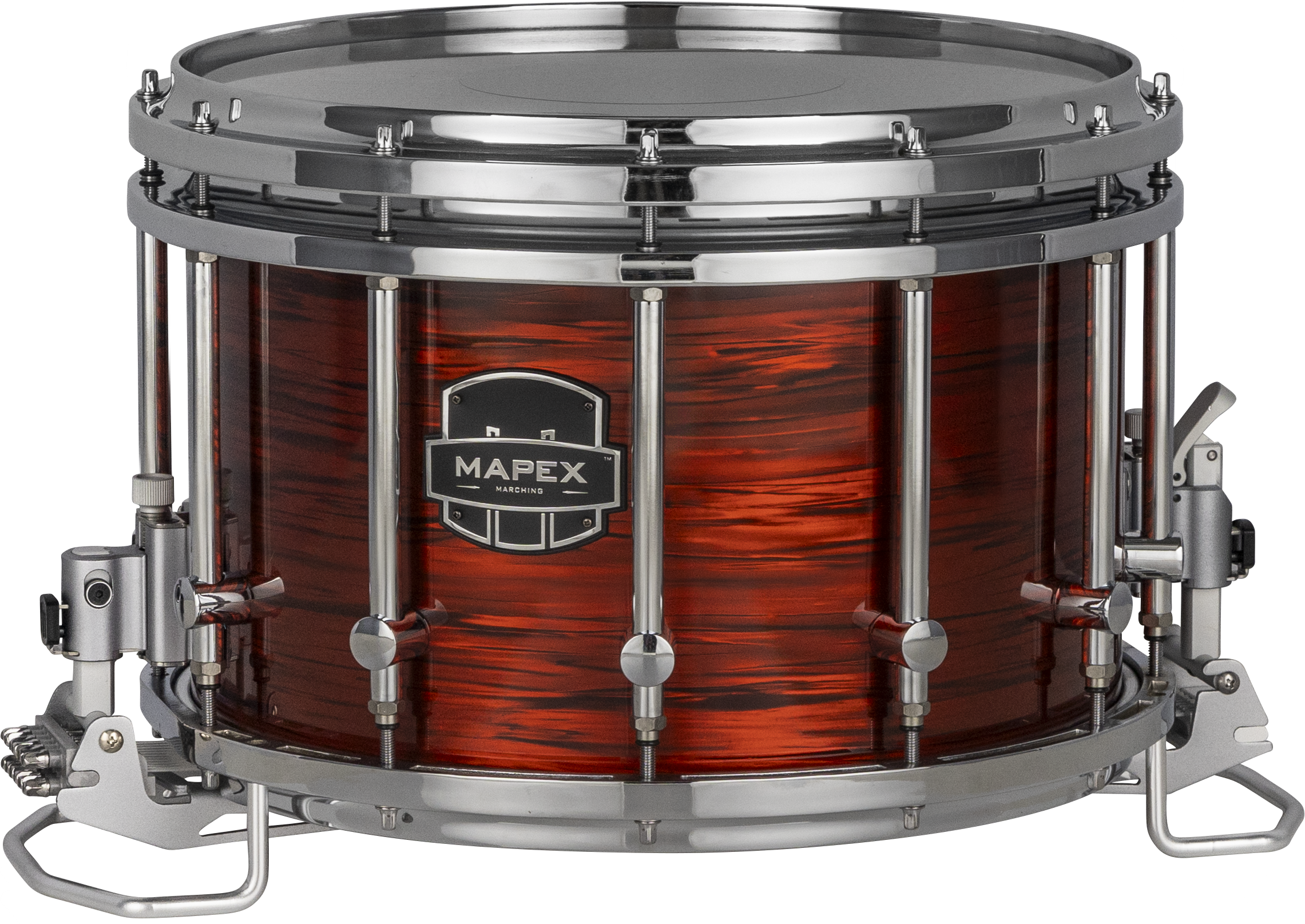 Mapex Quantum Mark II Agility Marching Snare Drum - 14 inches x 10 inches, Red Ripple | Sweetwater