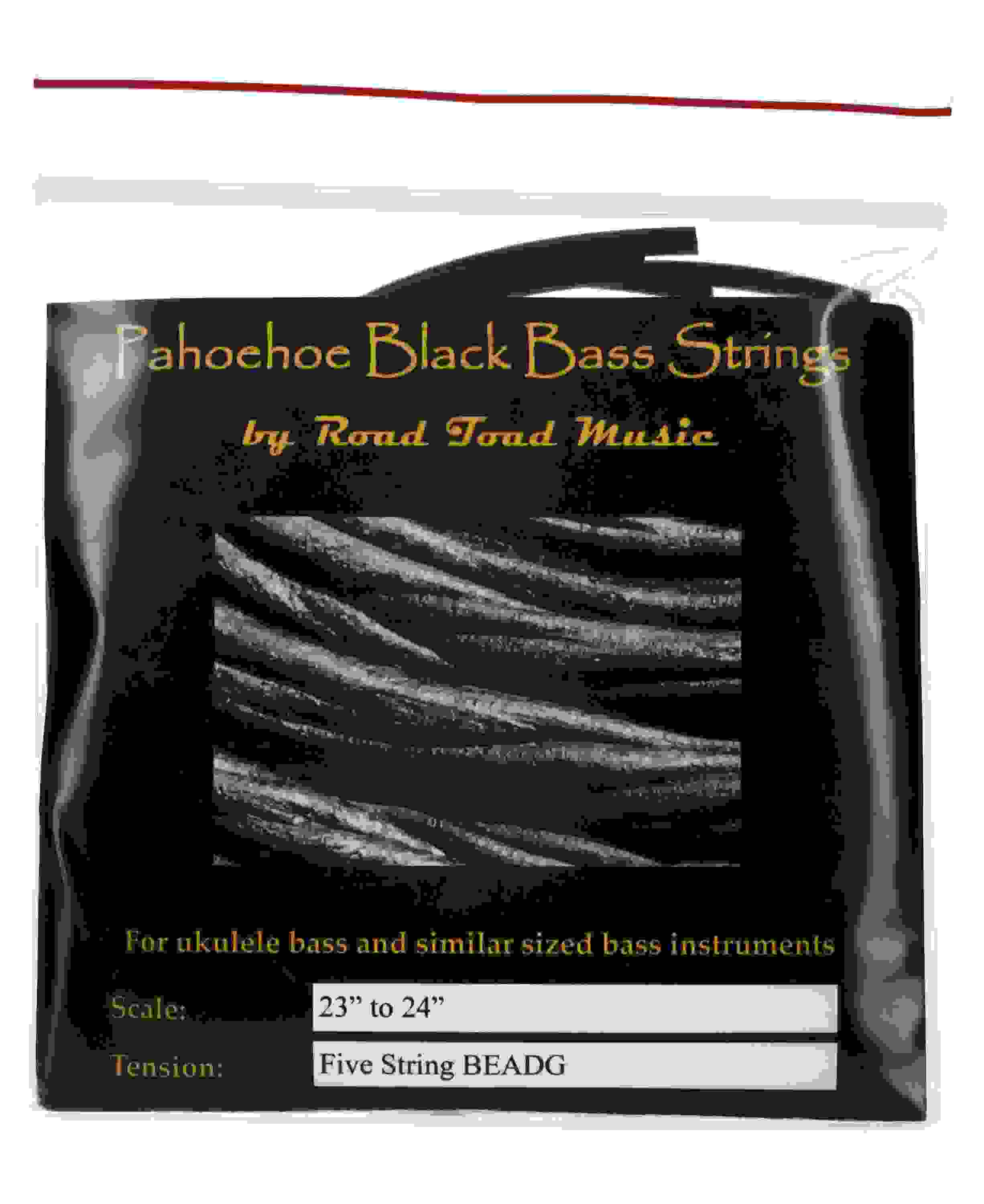 Road Toad Music Pahoehoe U-Bass Strings - Black 5-string | Sweetwater