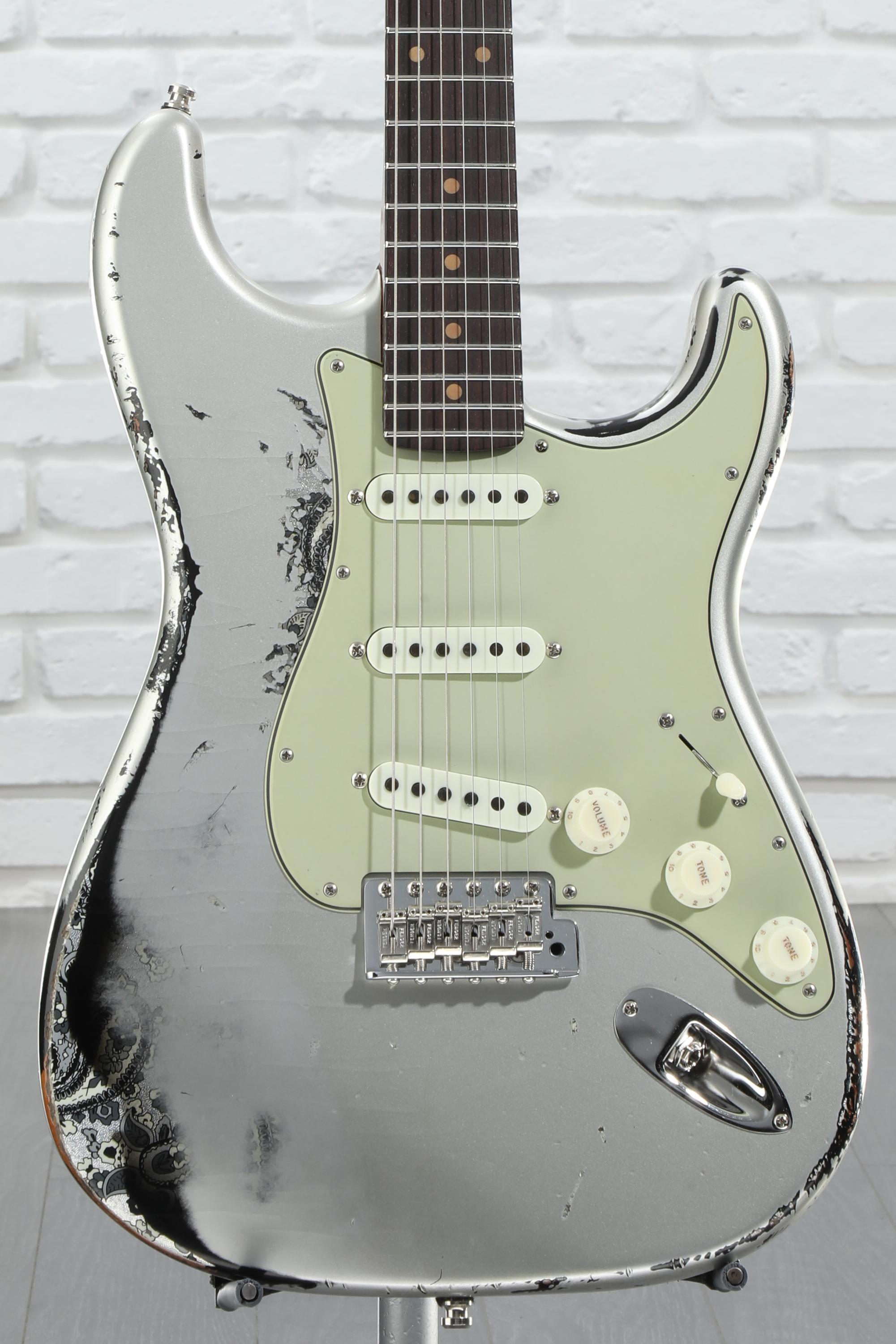 Fender Custom Shop GT11 Stratocaster Electric Guitar - Inca Silver over ...