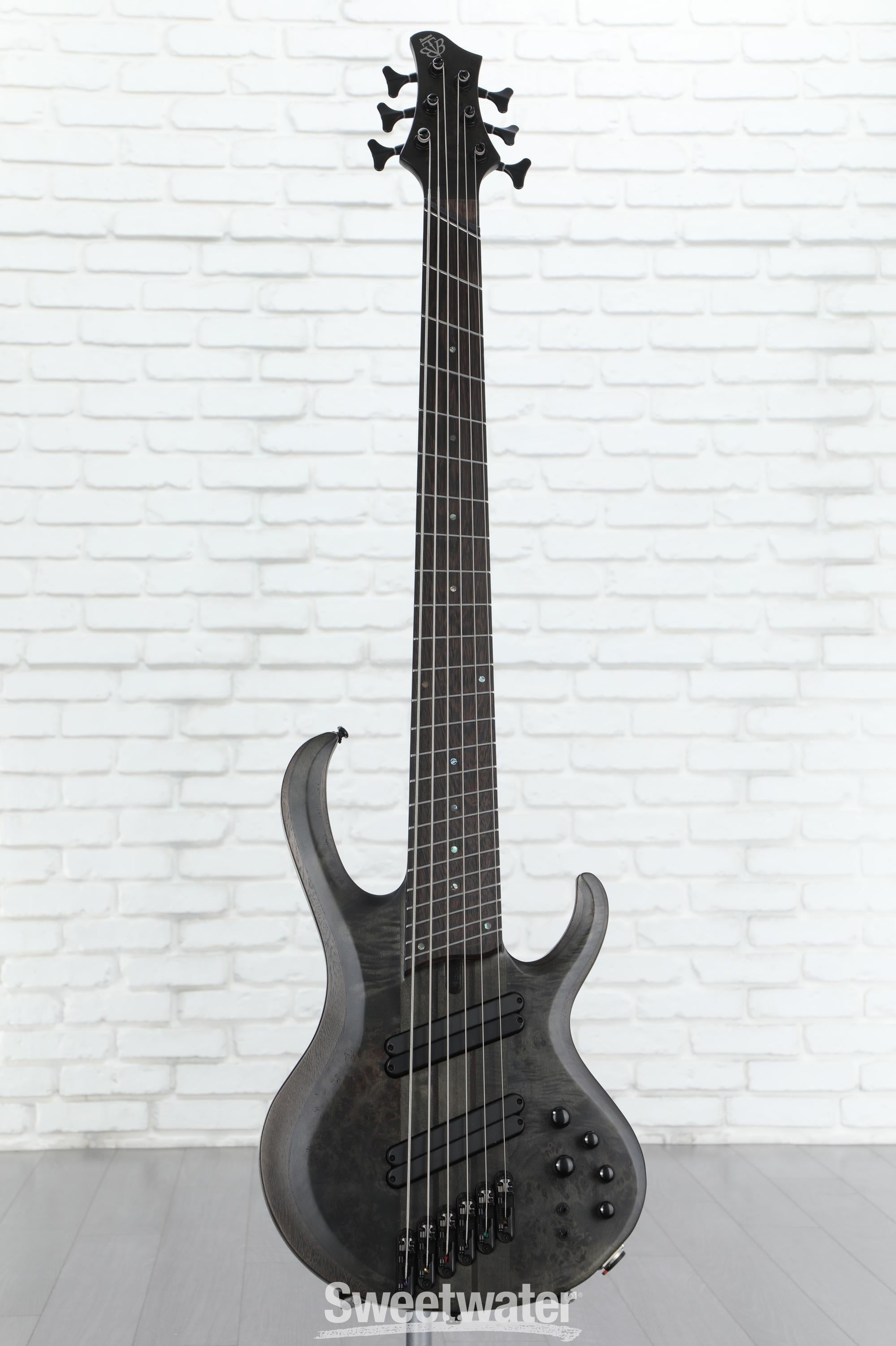 Ibanez BTB806MS 6-string Bass Guitar - Transparent Gray Flat | Sweetwater