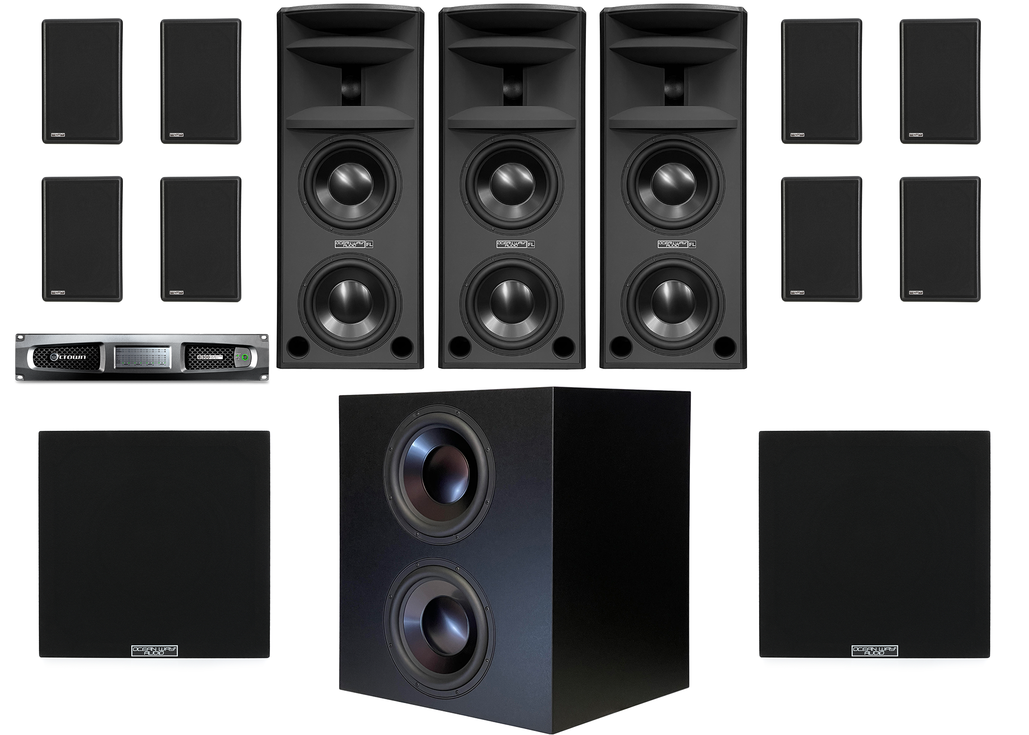 Ocean Way Audio 7.1.4 Immersive Audio Studio Monitor System | Sweetwater