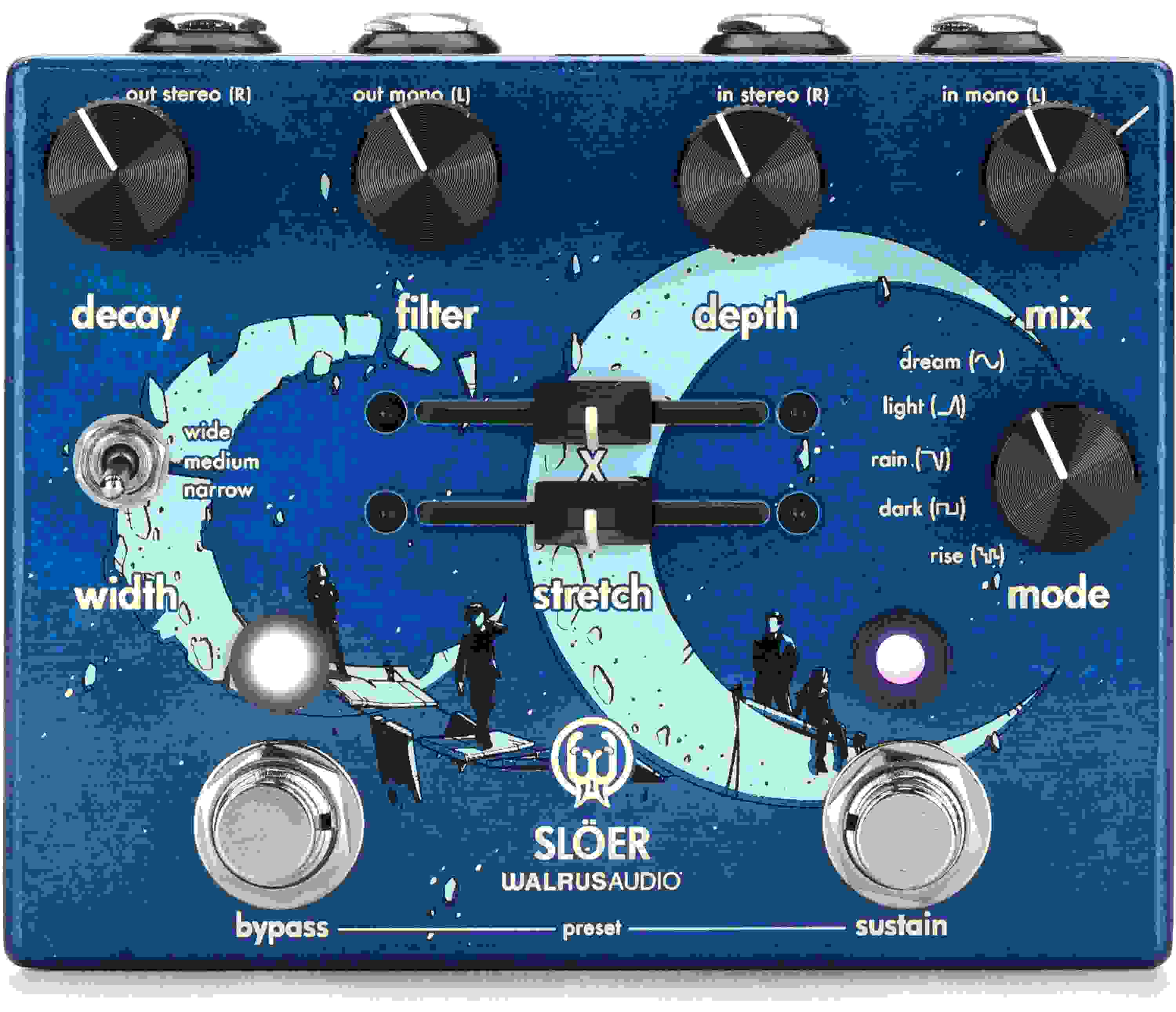 Walrus Audio Slöer Stereo Ambient Reverb Pedal - Blue | Sweetwater