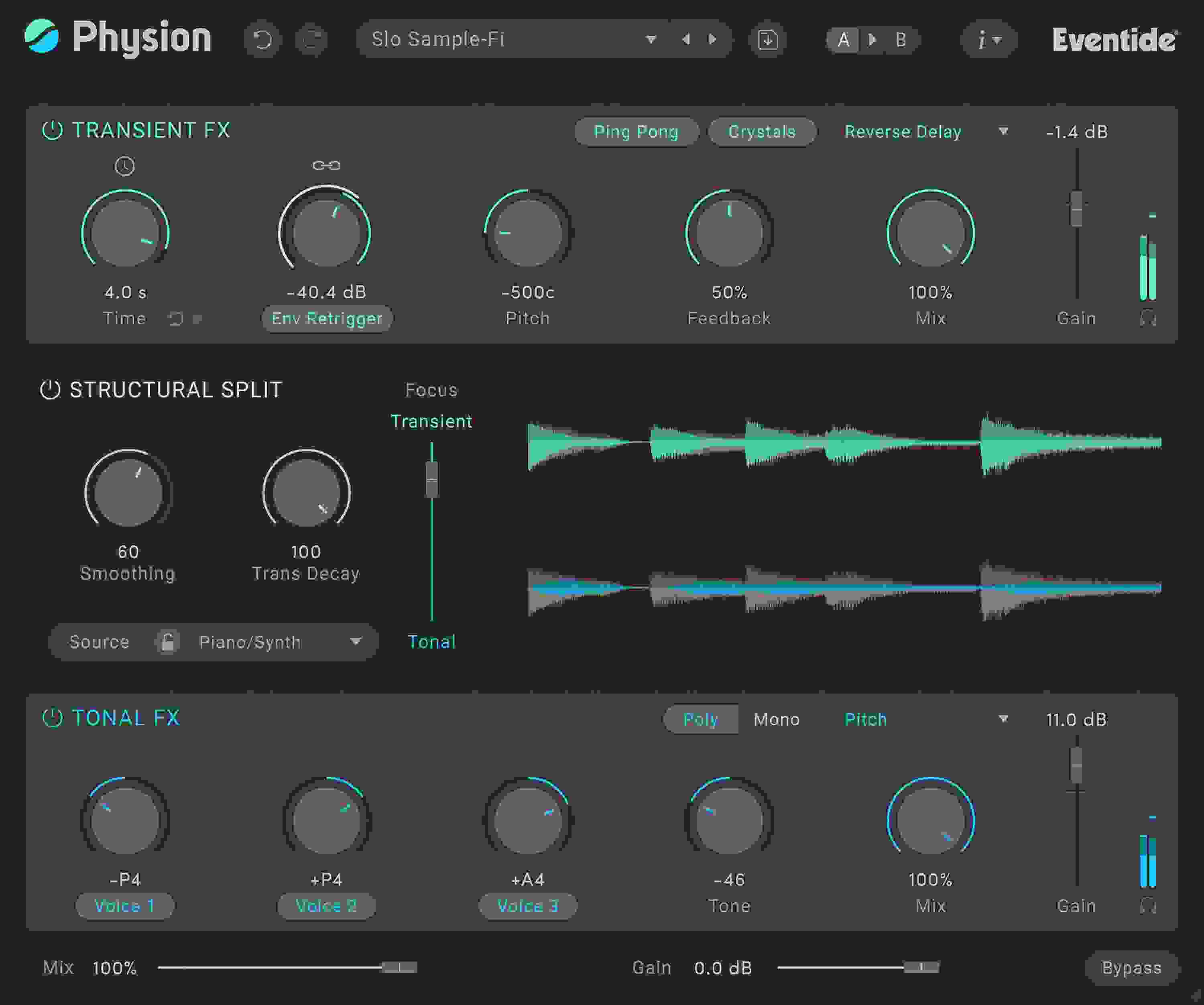 Eventide Physion MK II Transient Tonal Audio Splitter Plug-in | Sweetwater