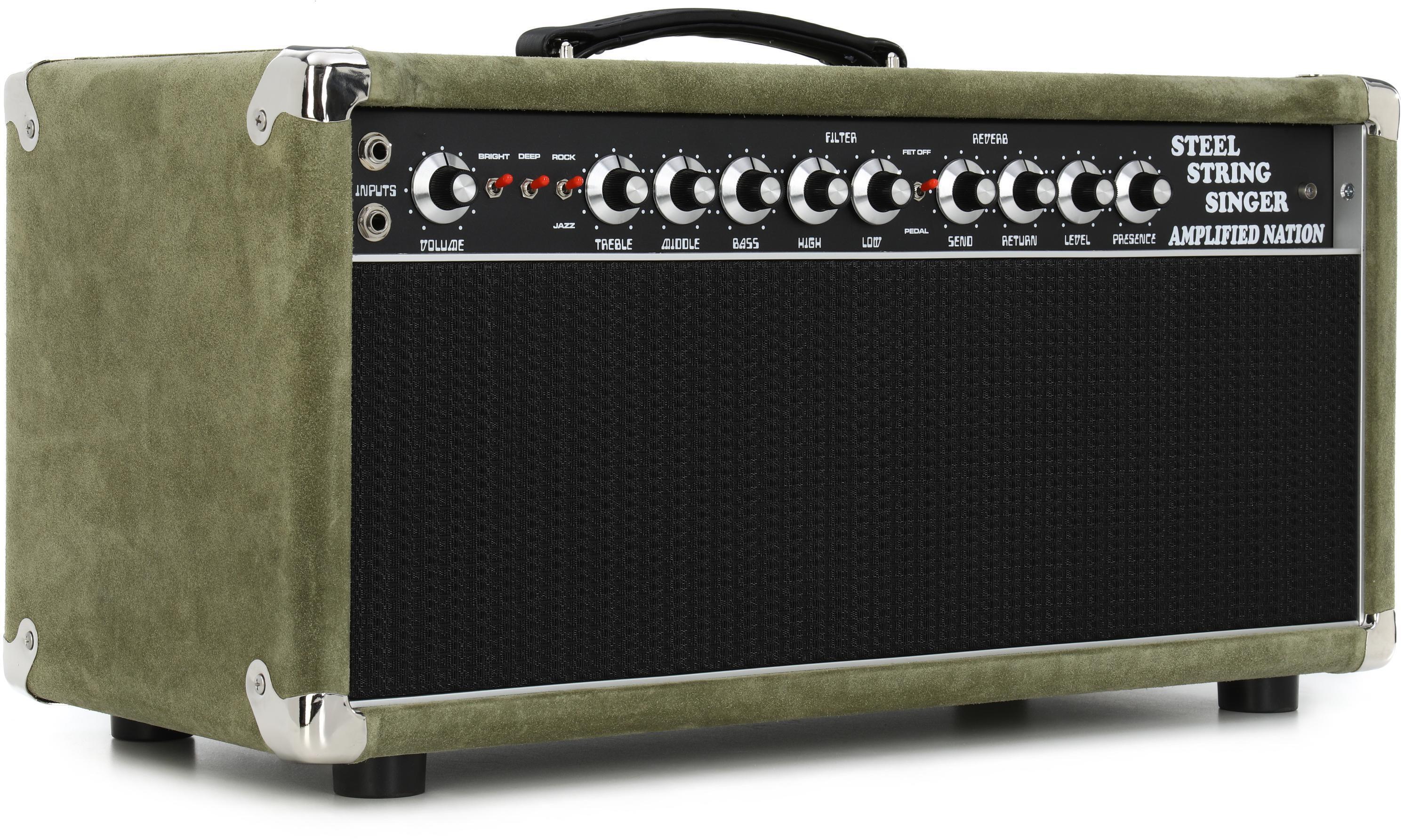 Amplified Nation Steel String Singer 100-watt Tube Head - Moss Suede ...