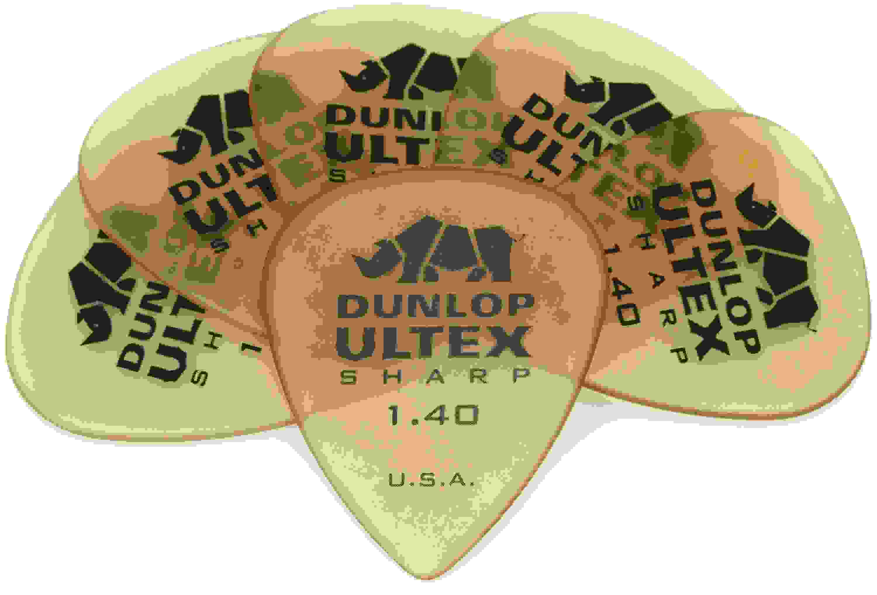 Dunlop 433P140 Ultex Sharp Guitar Picks 1.4mm 6-pack | Sweetwater
