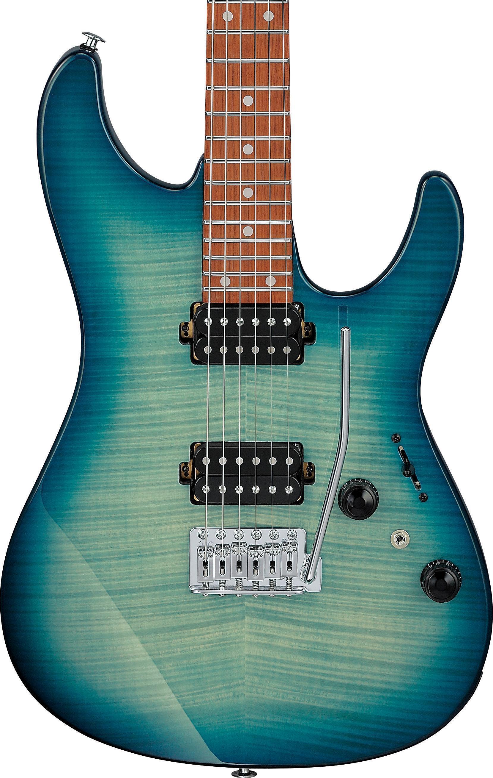 Ibanez Standard AZ24S1F Electric Guitar - Transparent Turquoise Burst ...