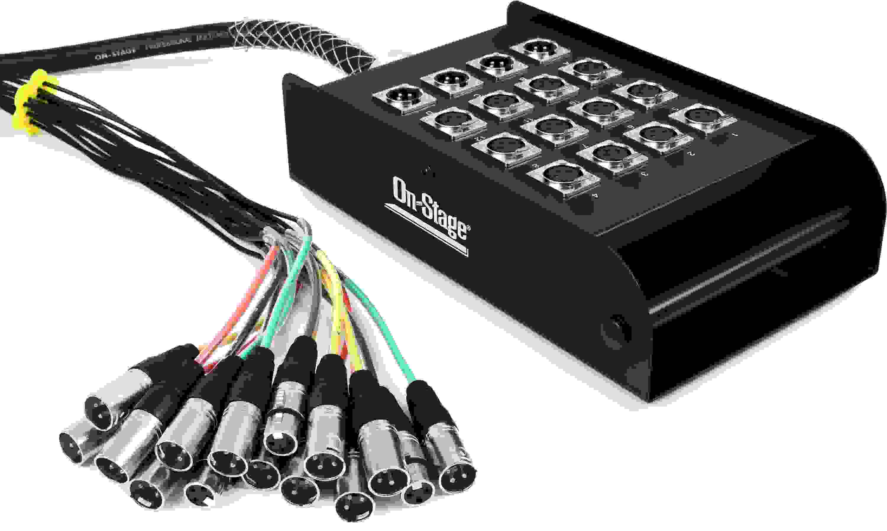 On-Stage SNK124100V2 12x4 XLR Stage Snake - 100 foot | Sweetwater