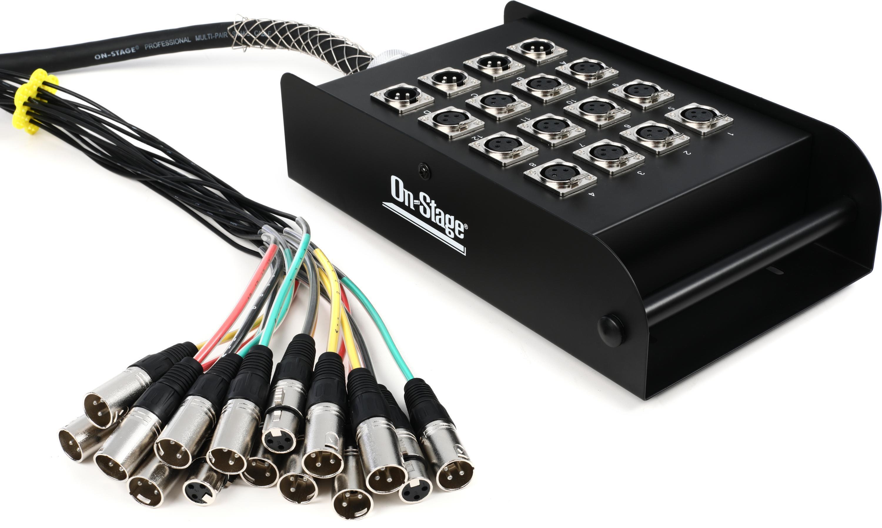 On-Stage SNK124100V2 12x4 XLR Stage Snake - 100 foot | Sweetwater