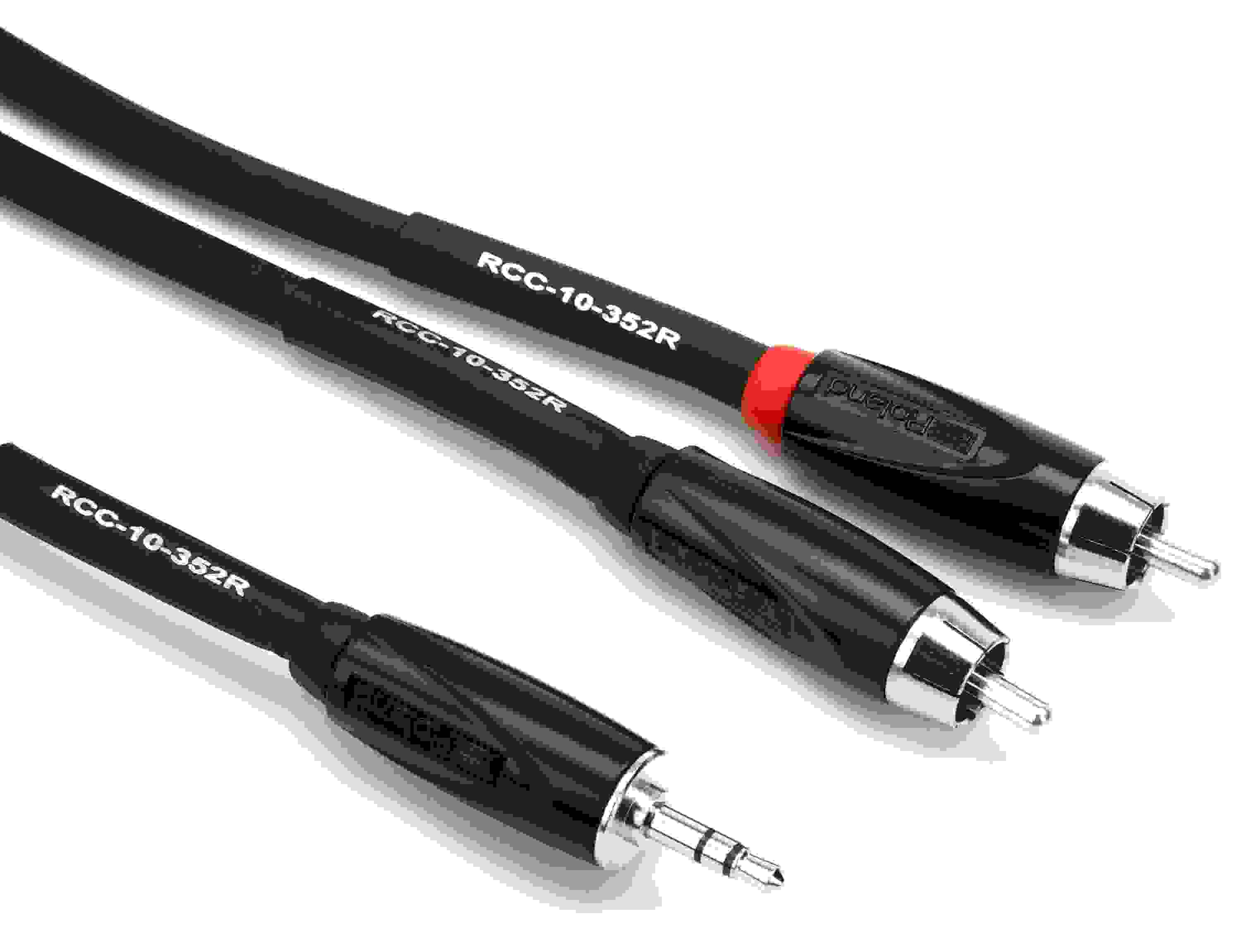 Roland RCC-10-352RV2 Black Series 3.5mm TRS Male to Left/Right RCA ...