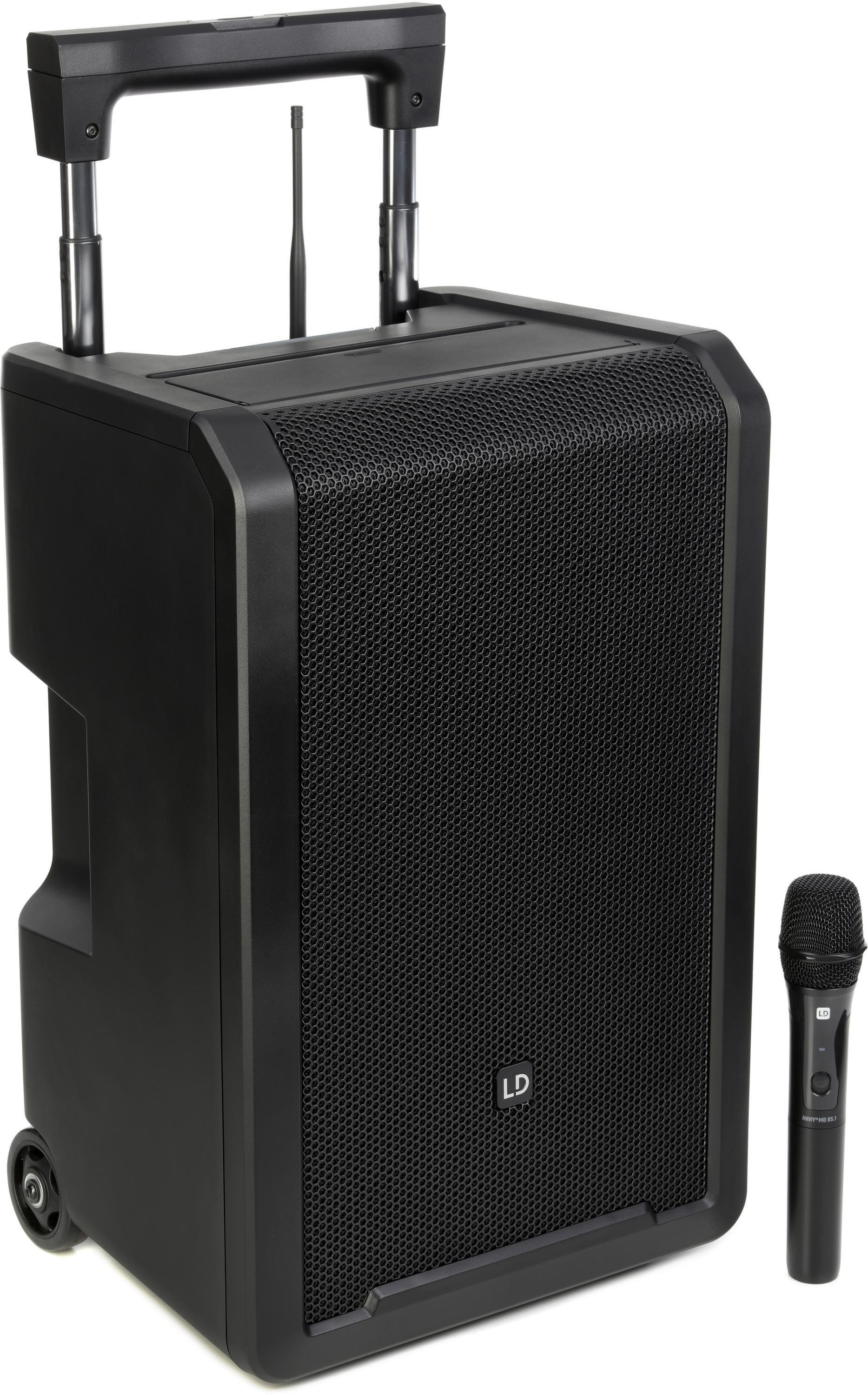 LD Systems ANNY 10 Battery-powered Loudspeaker with Handheld Mic - B51 Band, Black | Sweetwater
