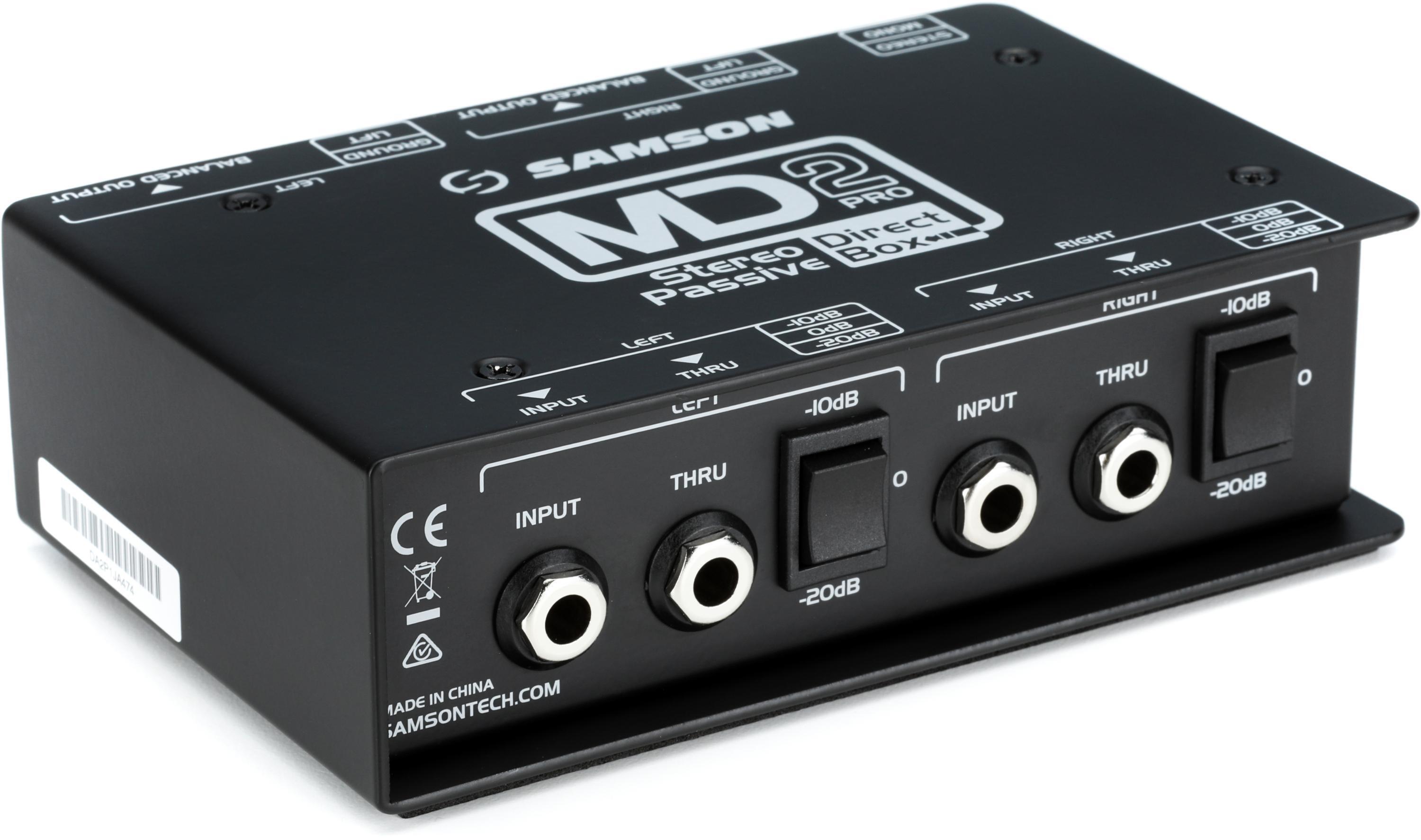 Samson MD2 Pro 2-channel Passive Instrument Direct Box | Sweetwater