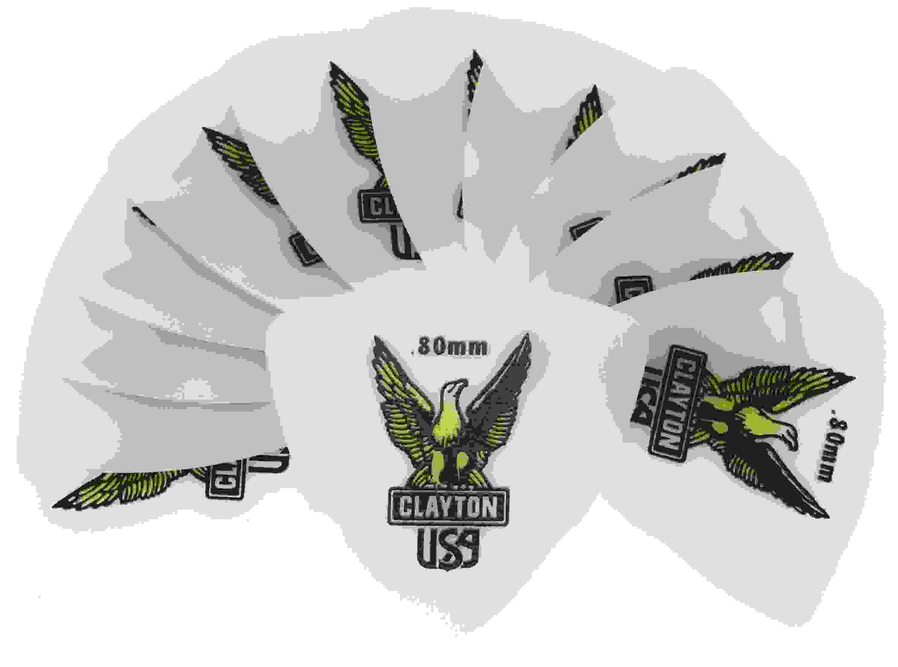 Clayton Acetal Rounded Triangle Picks 12-pack .80mm | Sweetwater