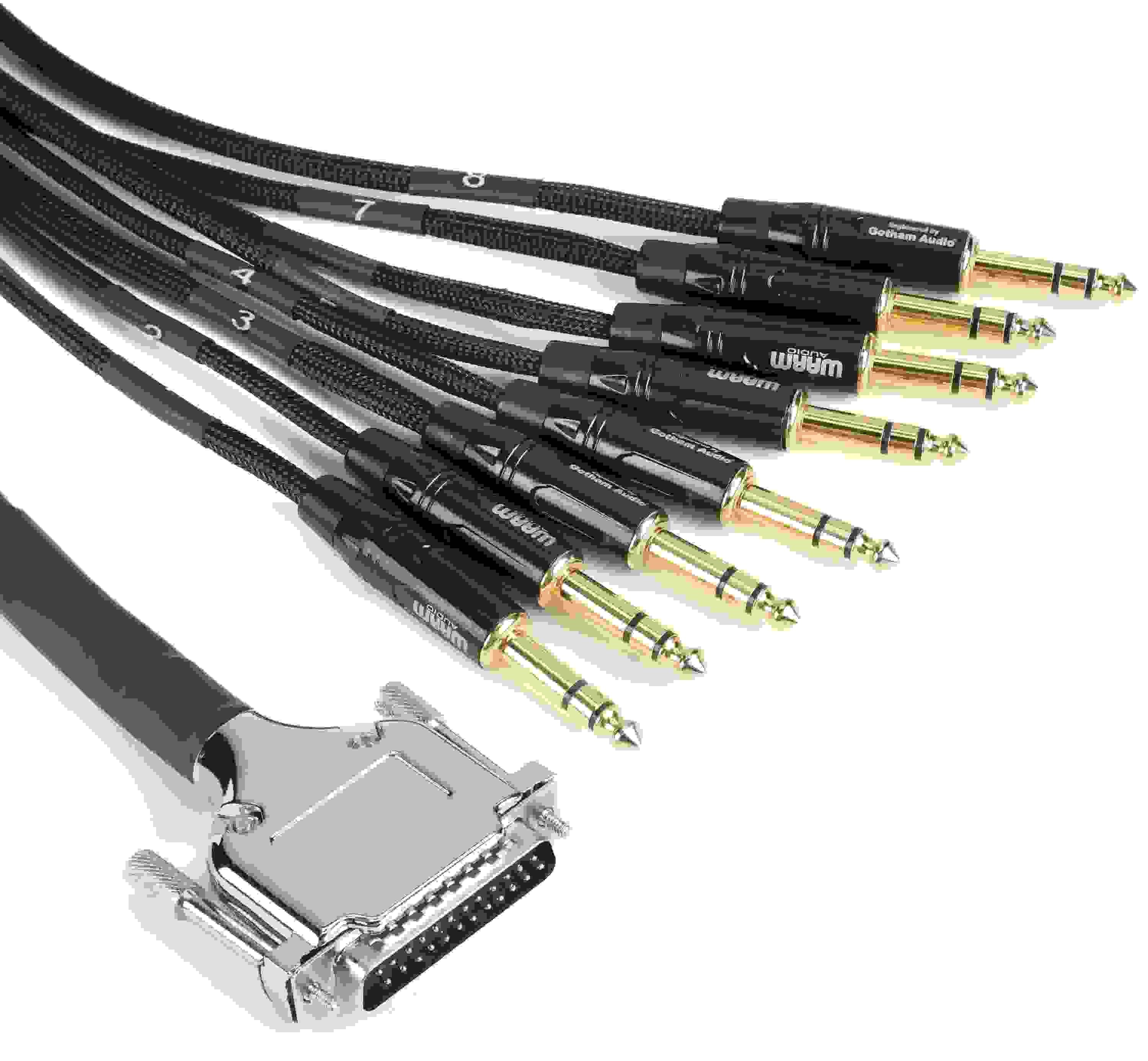 Warm Audio Premium 8-channel DB25 to TRSM Audio Breakout Cable - 6 feet ...