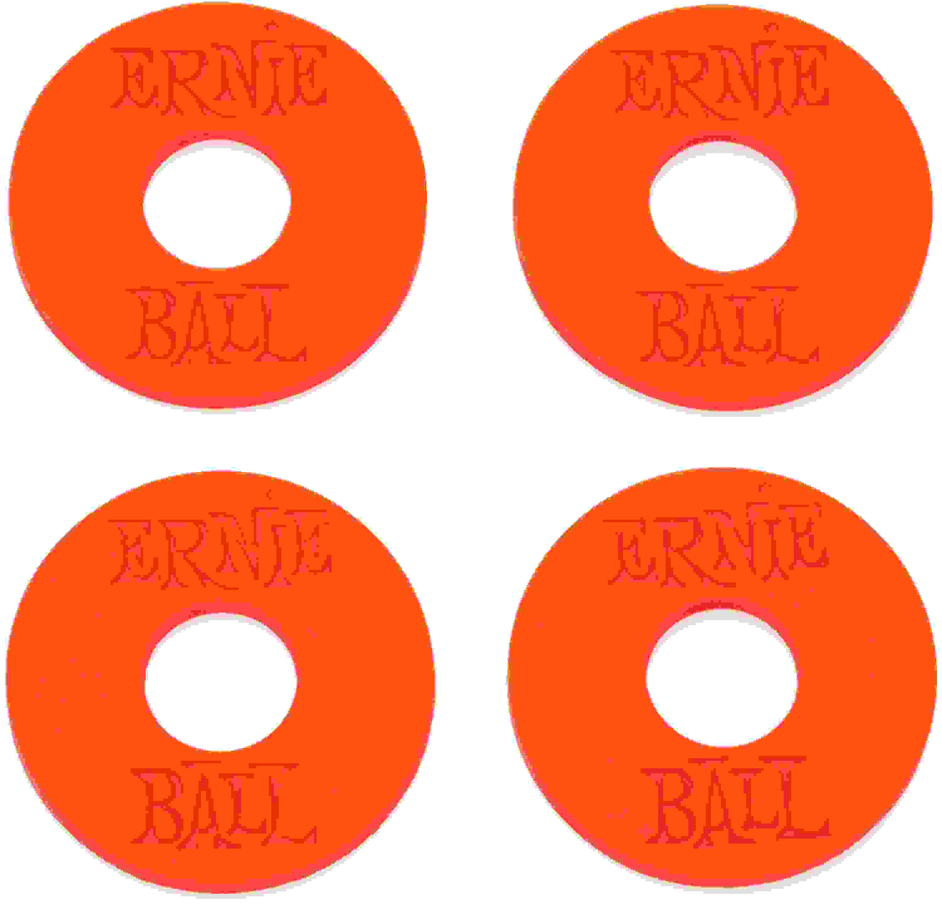 Ernie Ball Rubber Strap Blocks - Red (4-pack) | Sweetwater