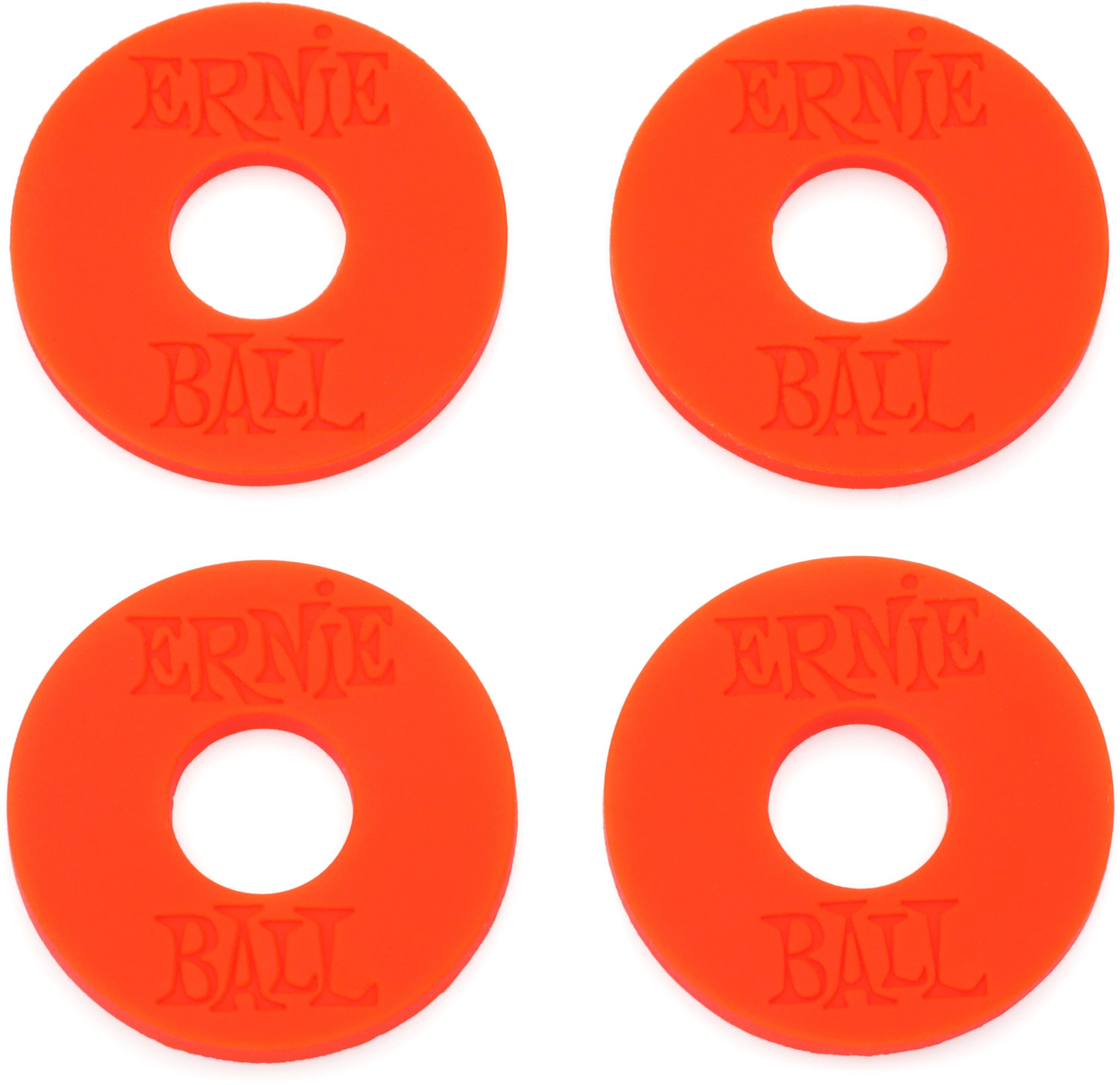 Ernie Ball Rubber Strap Blocks - Red (4-pack) | Sweetwater