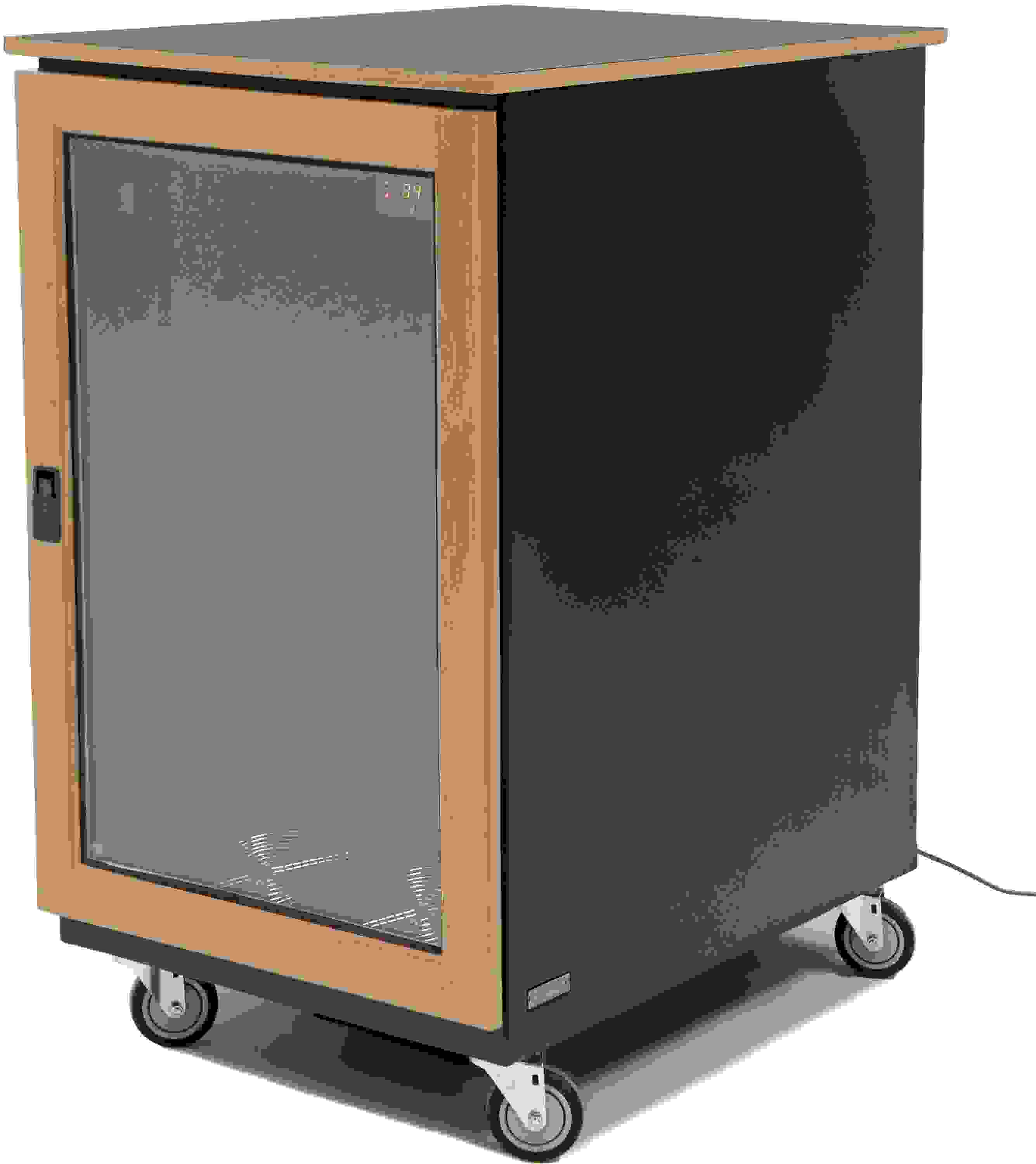 Argosy IsoBox PRO 18RU Rack - Textured Black with Red Oak Trim, Right ...