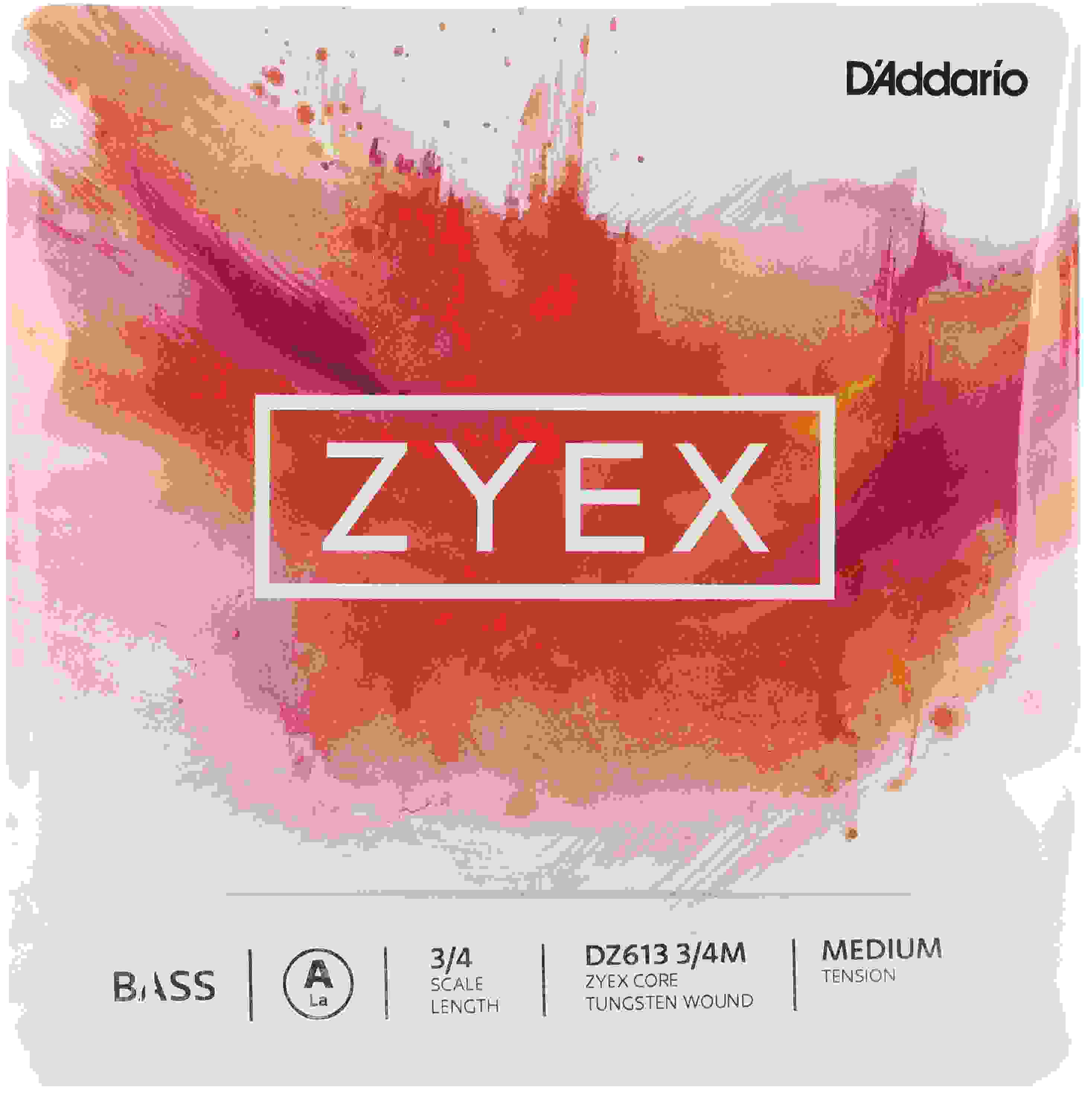 D'Addario DZ613 Zyex Double Bass A String - 3/4 Size | Sweetwater