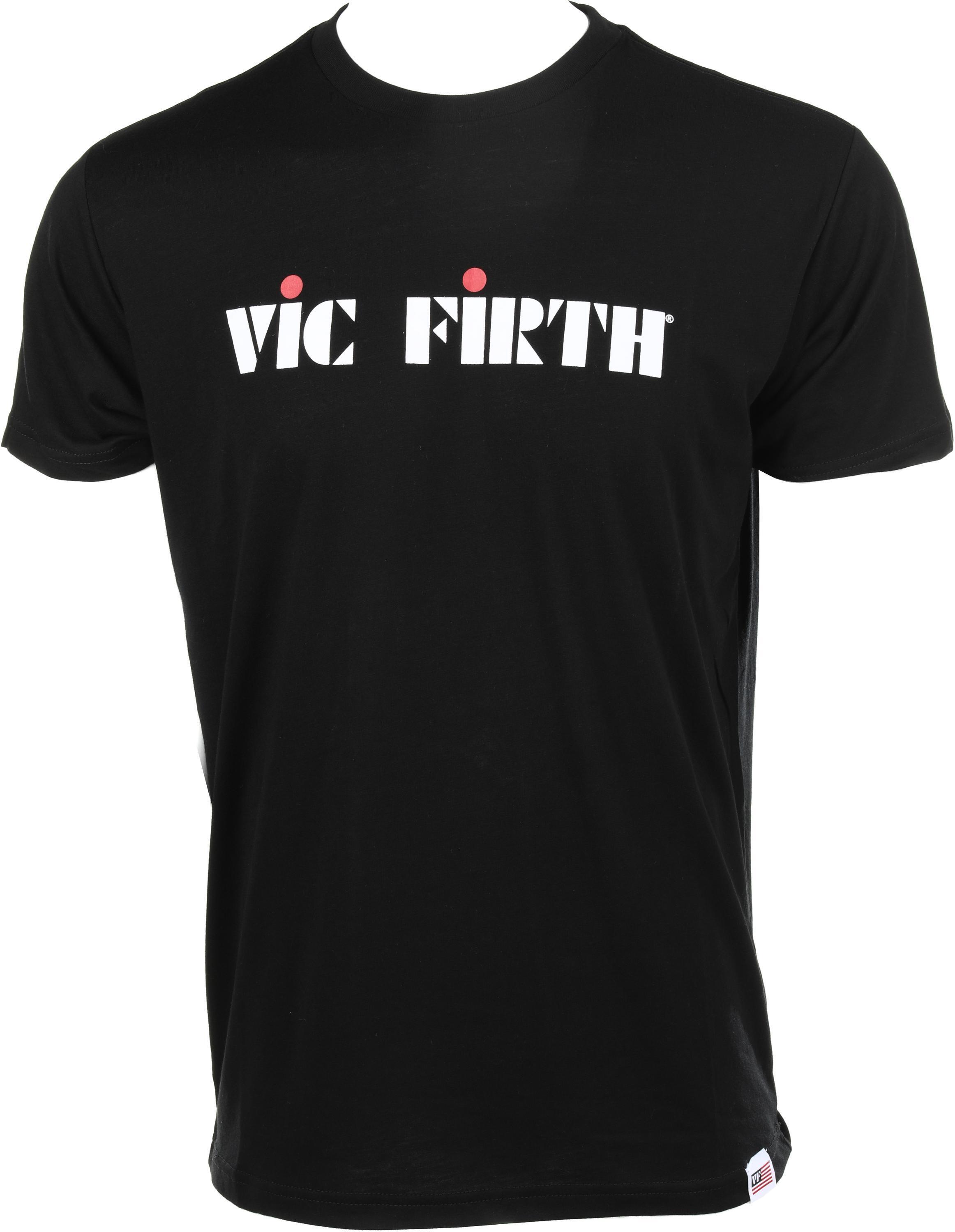Vic Firth Black Classic Logo T-shirt Gift Bundle - Large | Sweetwater