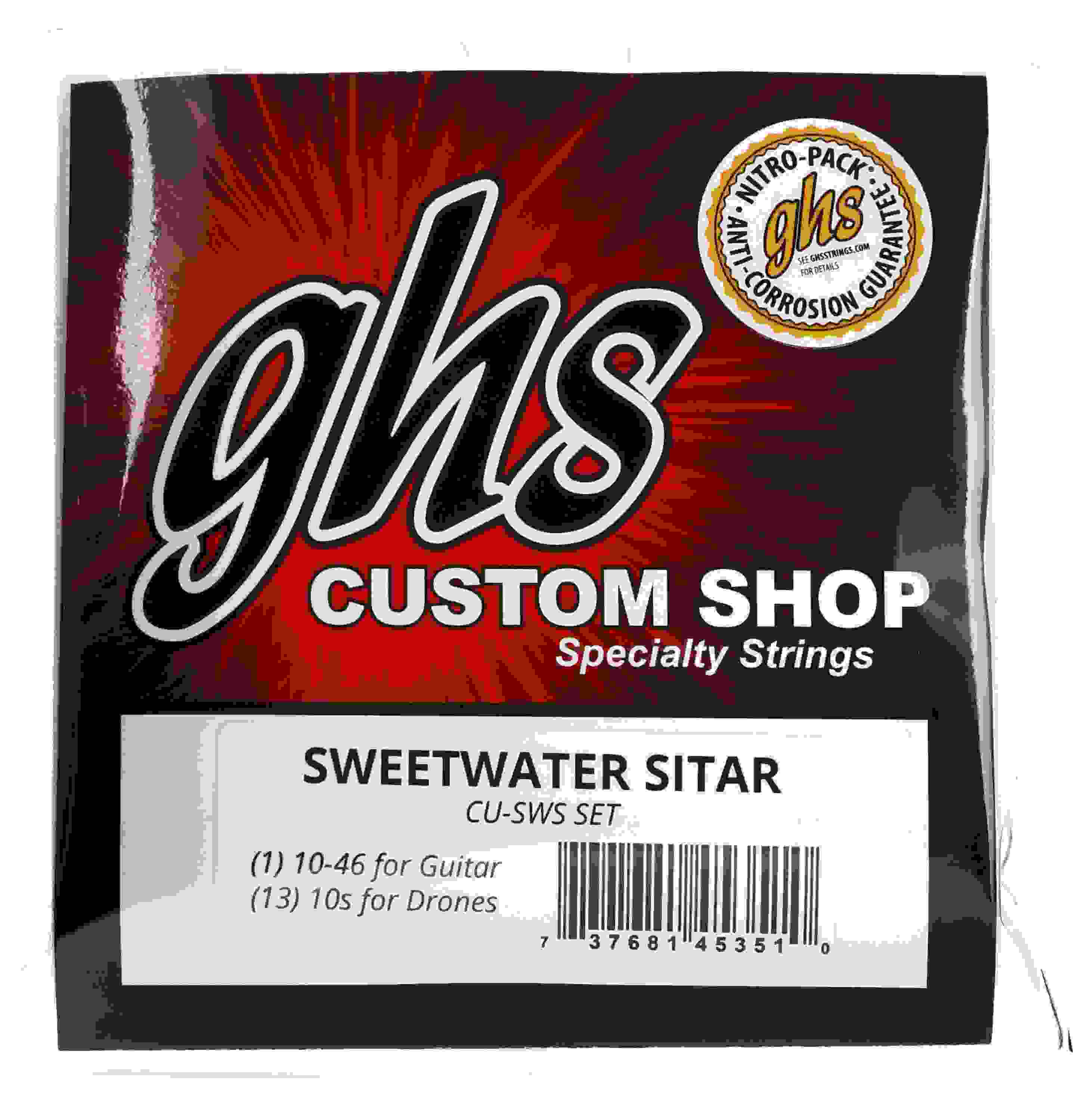 GHS CU-SWS Sitar Guitar Strings - .010-.046 Light | Sweetwater