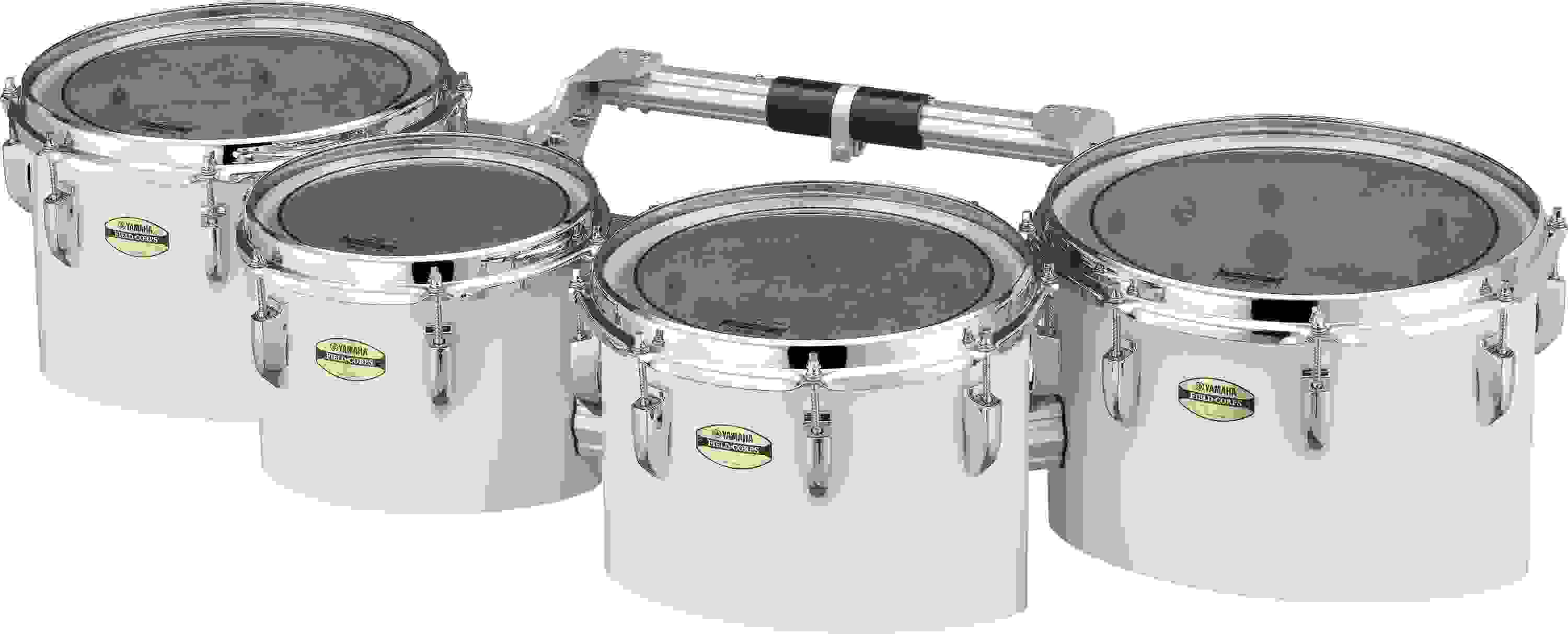 Yamaha 8400 Field-Corps Marching Tenors - Large Quad, White Wrap ...
