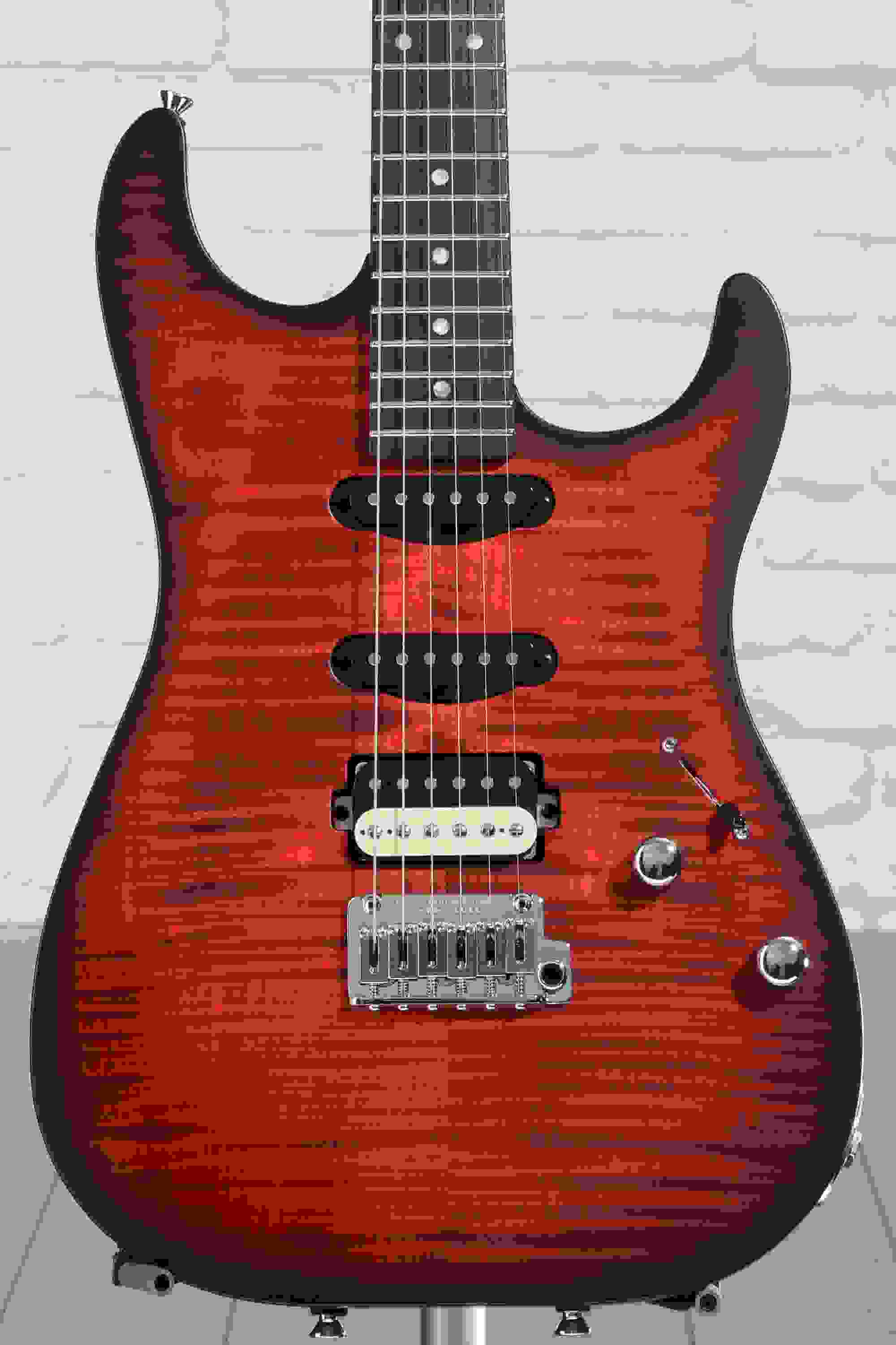 Schecter US Sunset Custom II Electric Guitar - Tiger Eye Satin | Sweetwater