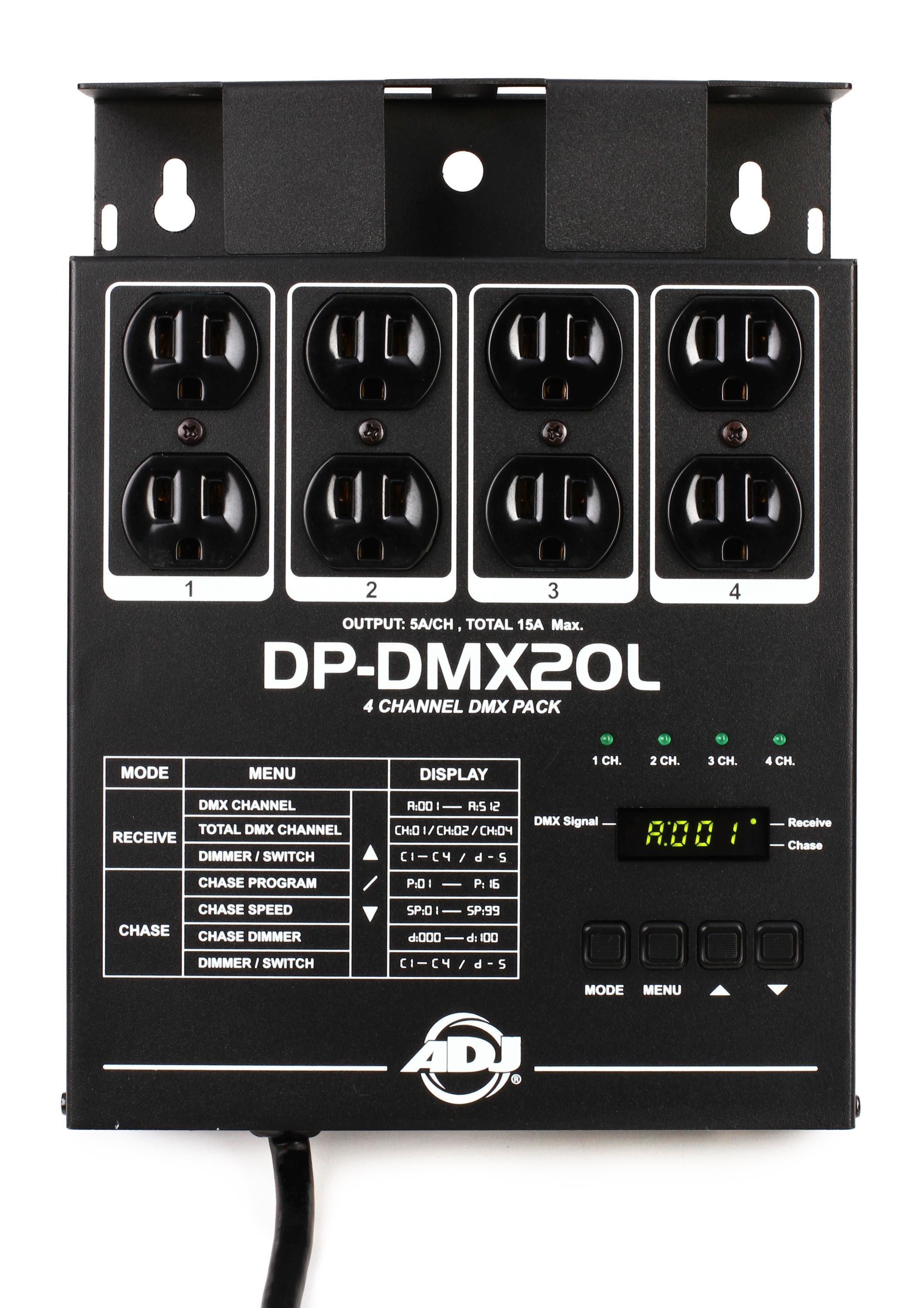 ADJ DP-DMX20L 4-channel DMX Dimmer/Switch Pack | Sweetwater
