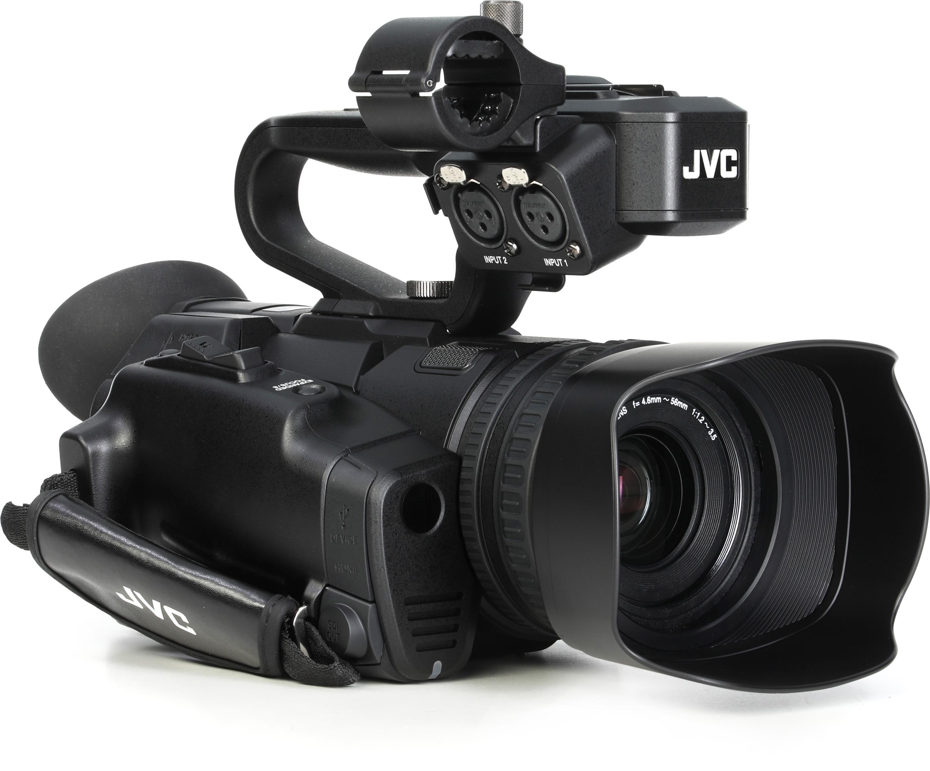 JVC GY-HM250HW 4KCAM Compact Handheld Camcorder with 12x Lens | Sweetwater