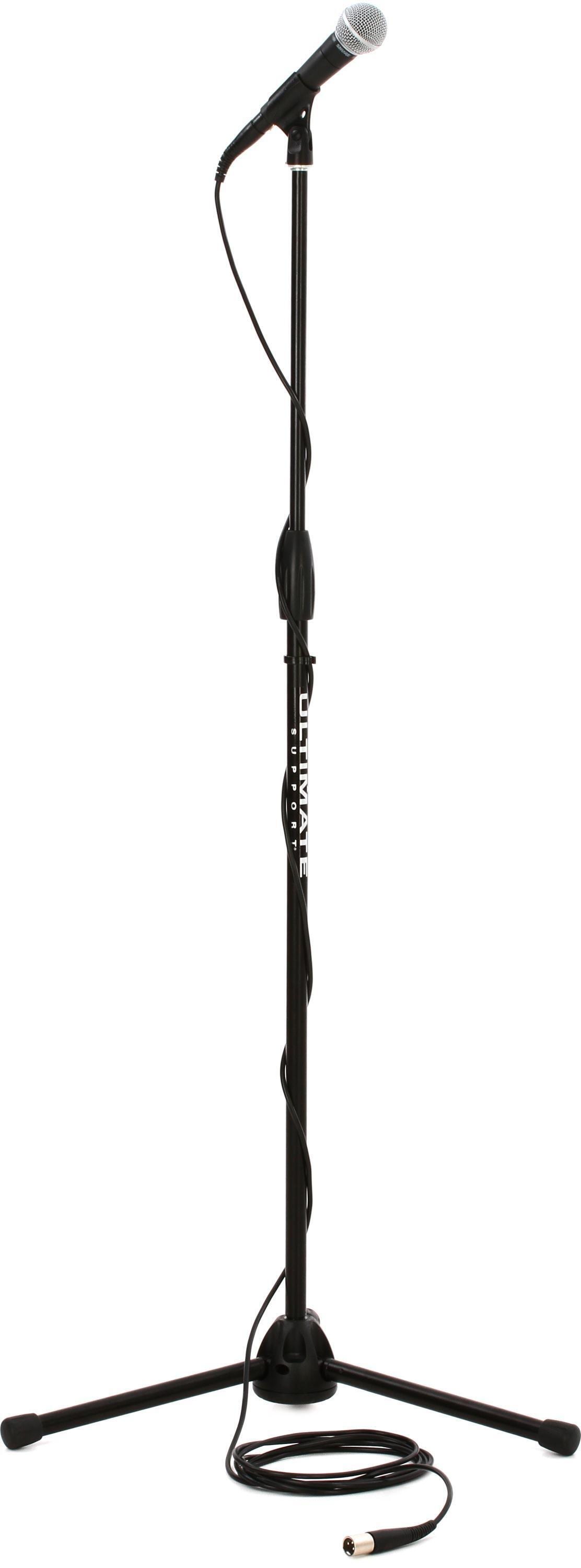 Shure SM58 Dynamic Vocal Microphone Bundle with Cable and Stand ...