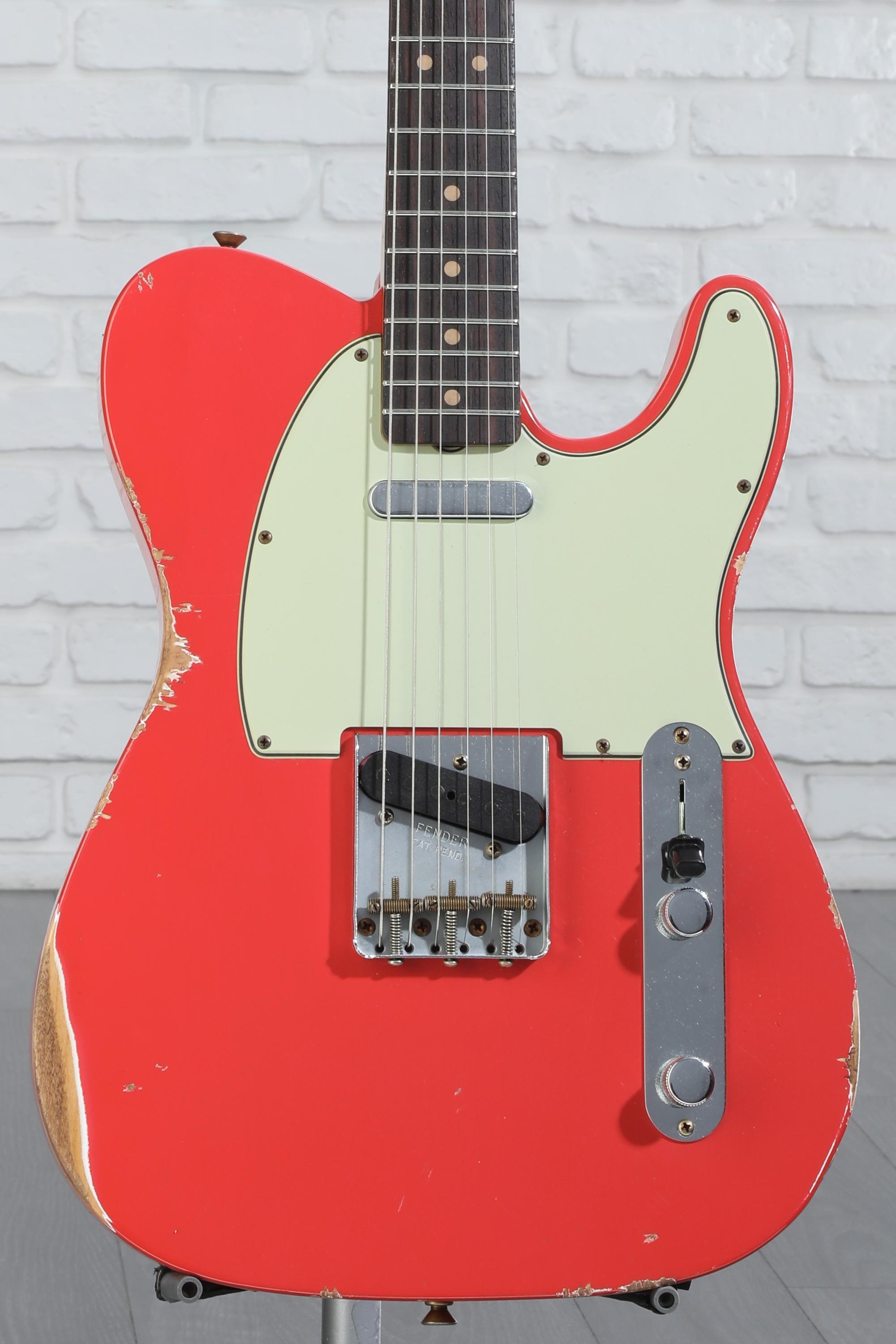 Fender Custom Shop 1963 Telecaster Relic Electric Guitar - Fiesta Red ...