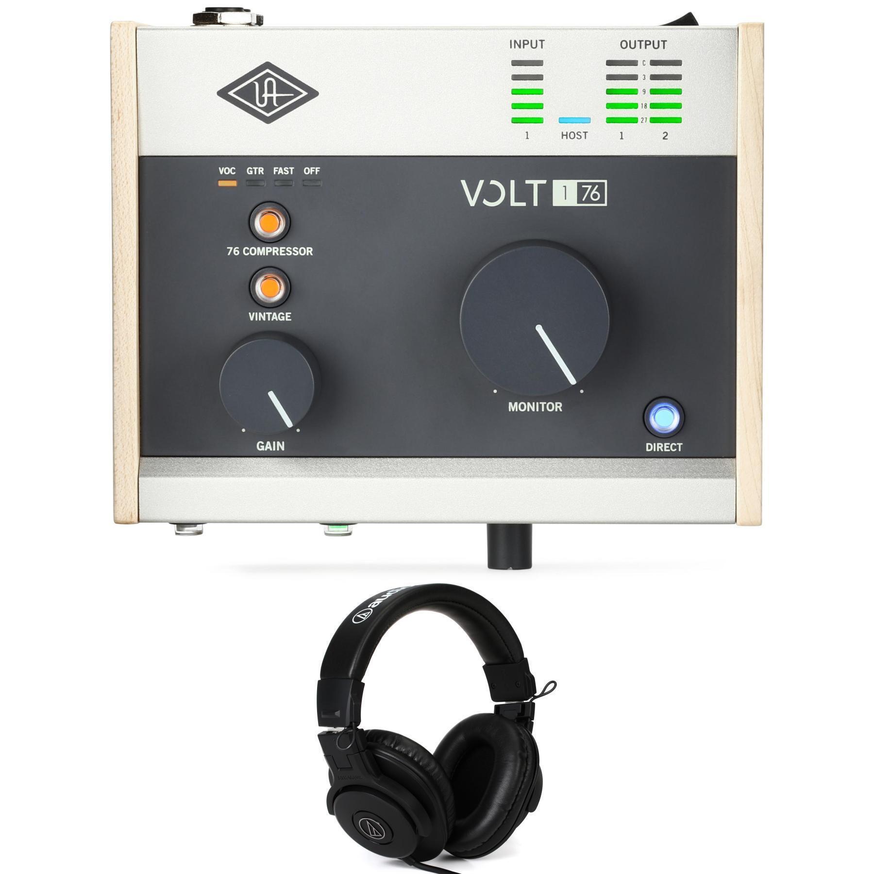 Universal Audio Volt 176 USB-C Audio Interface and Headphones | Sweetwater