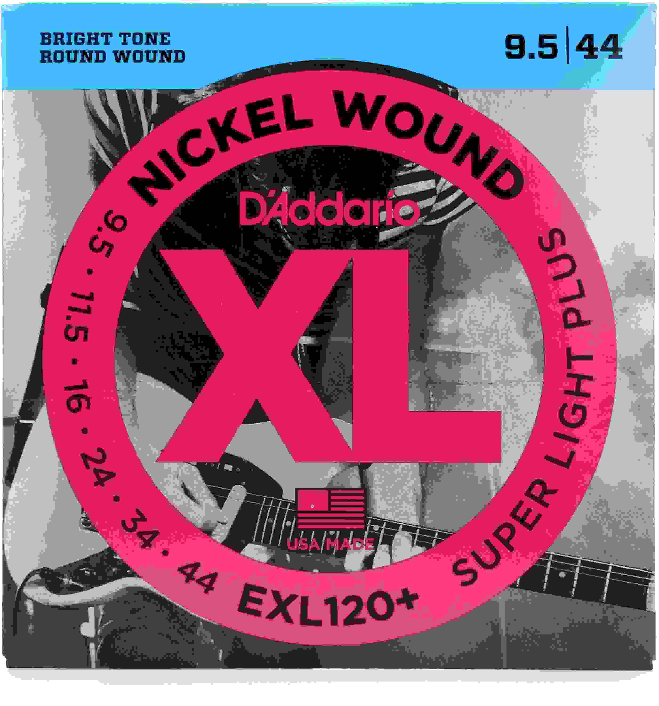 D'Addario EXL120+ Nickel Wound Electric Strings - .0095-.044 Super ...