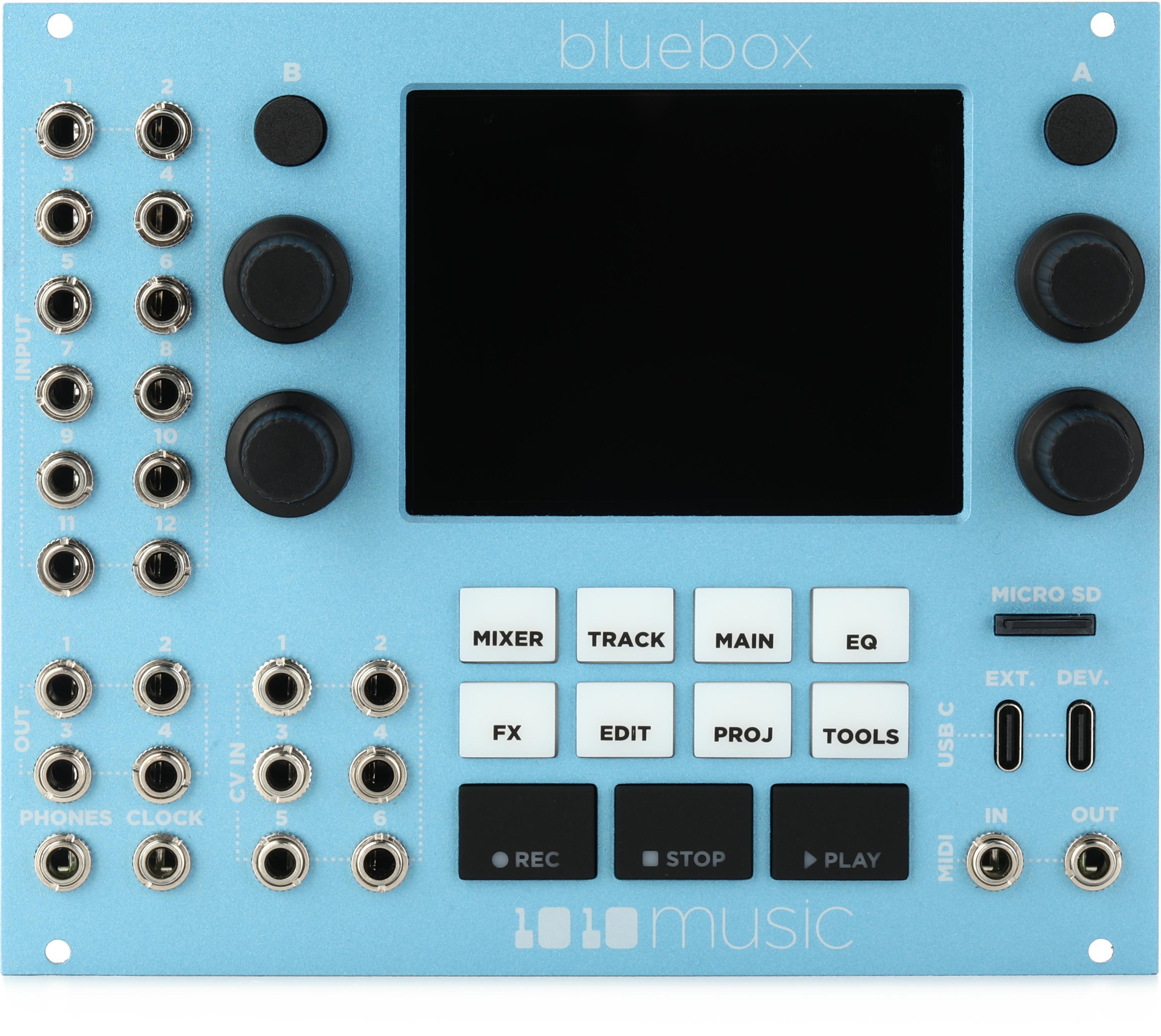 1010music Bluebox Digital Mixer and Recorder Eurorack Module | Sweetwater