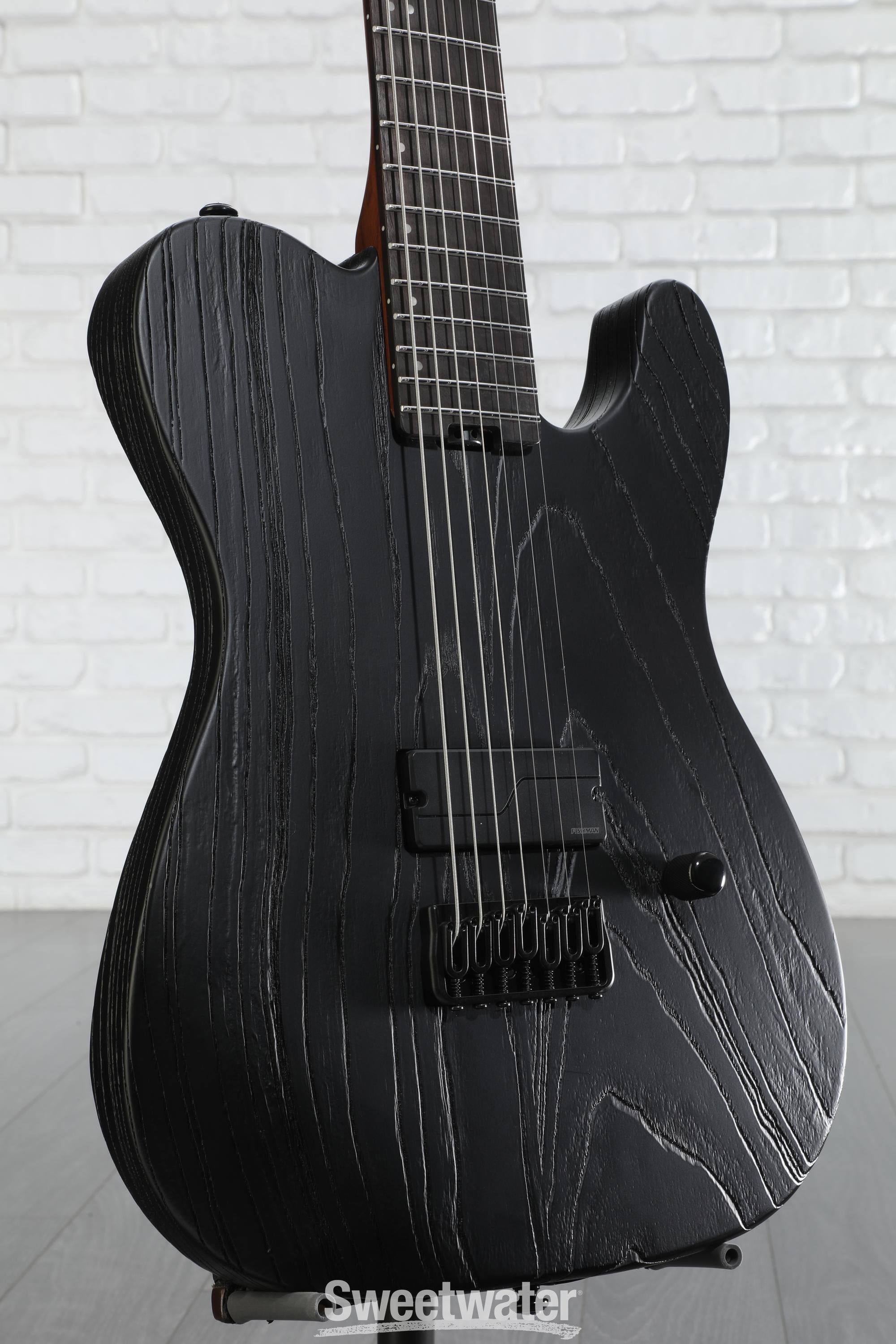 ESP LTD TE-1007B 7-string Baritone Electric Guitar - Black Blast ...