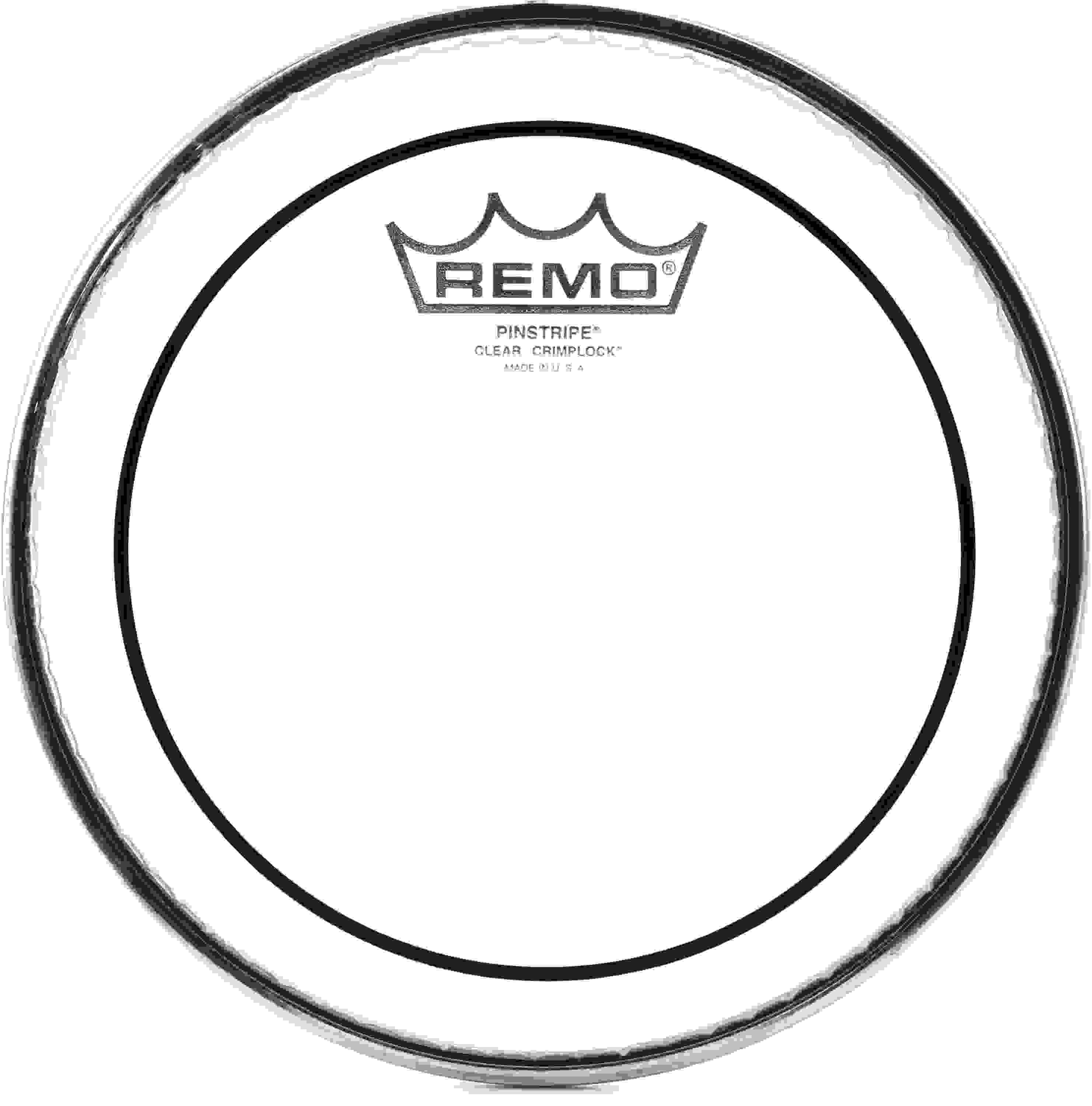 Remo Pinstripe Clear Crimplock Tenor Drumhead - 8-inch | Sweetwater