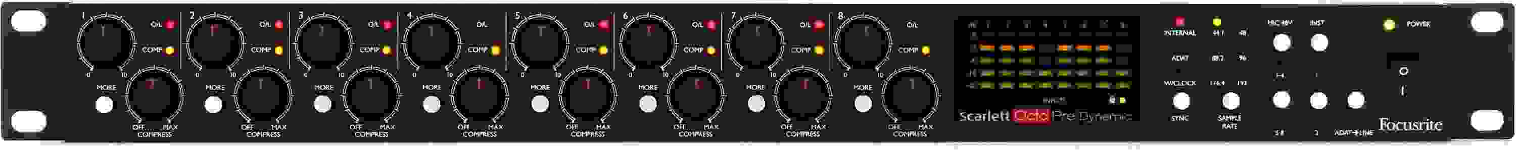 Focusrite Scarlett OctoPre Dynamic 8-channel Microphone Preamps ...