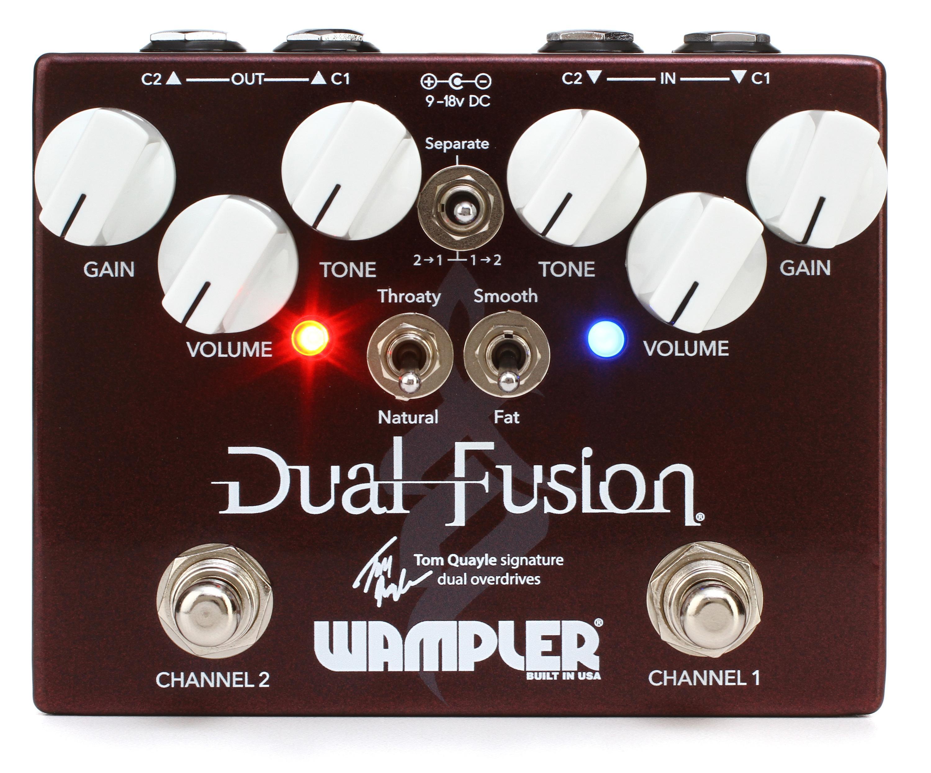 Wampler Tom Quayle Dual Fusion Overdrive Pedal with Patch Cables ...